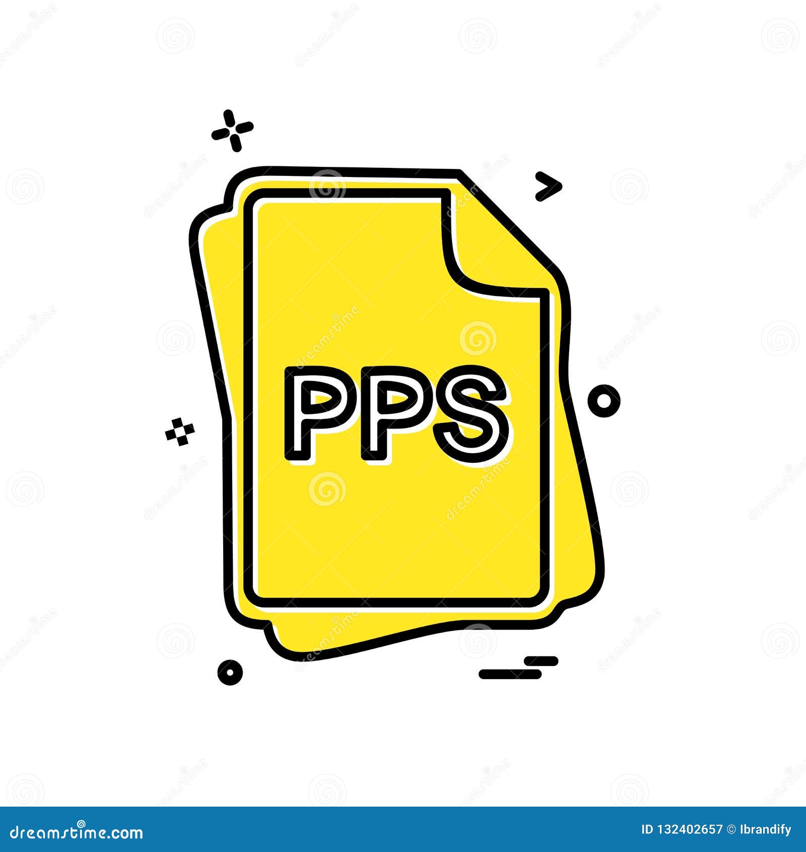 PPS File Type Icon Design Vector Stock Vector - Illustration of sheet ...