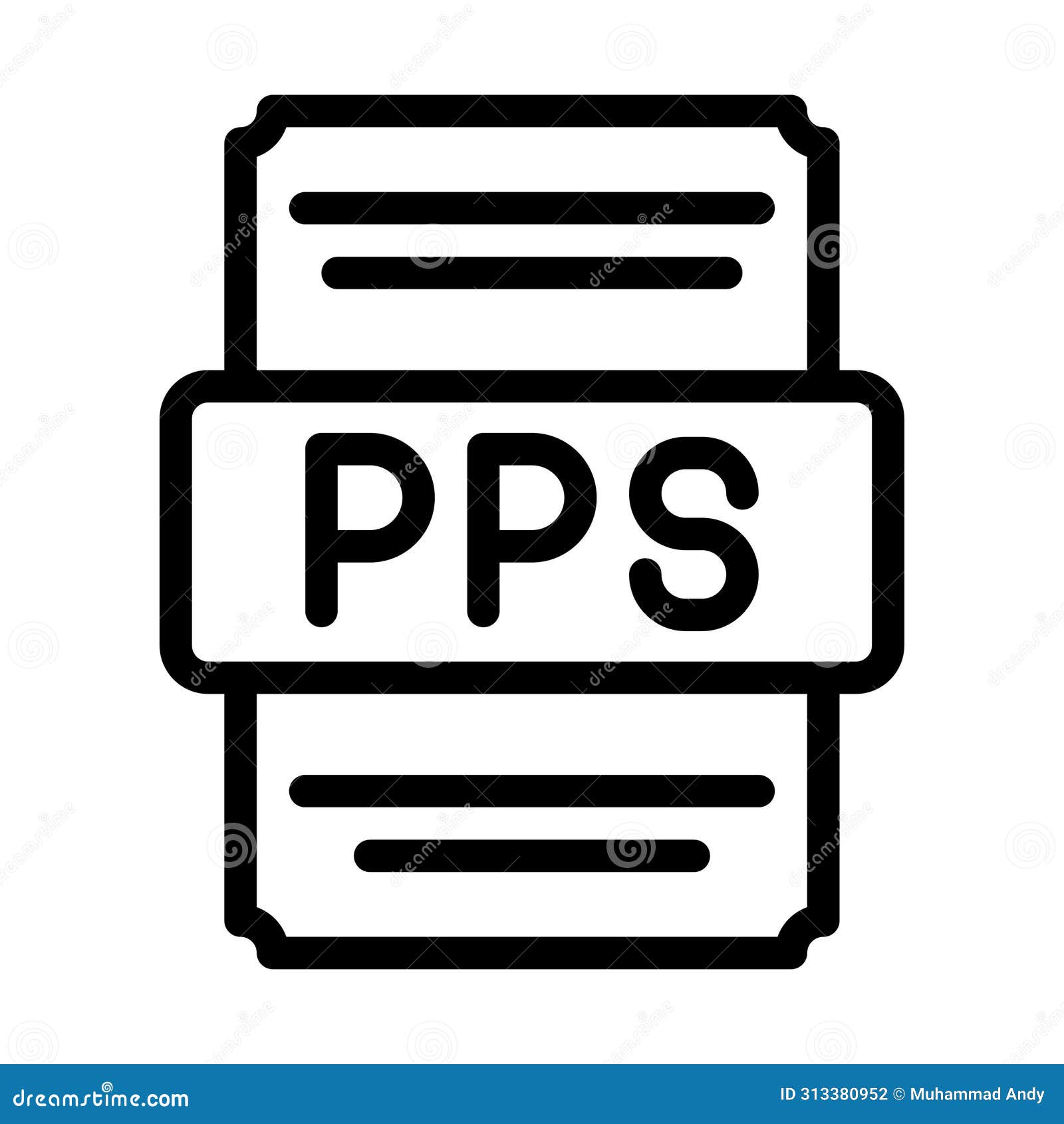 Pps Icons File Type. Spreadsheet Files Document Icon with Outline ...