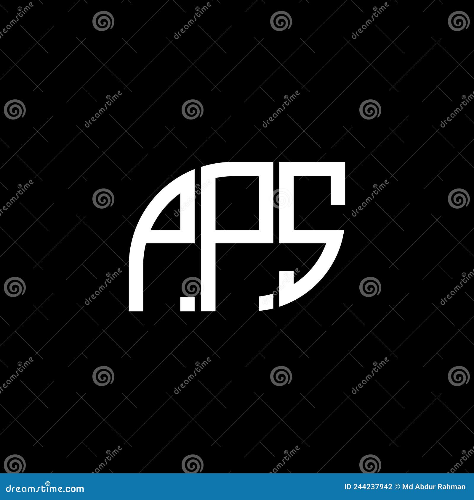 PPS Letter Logo Design on Black Background.PPS Creative Initials Letter ...