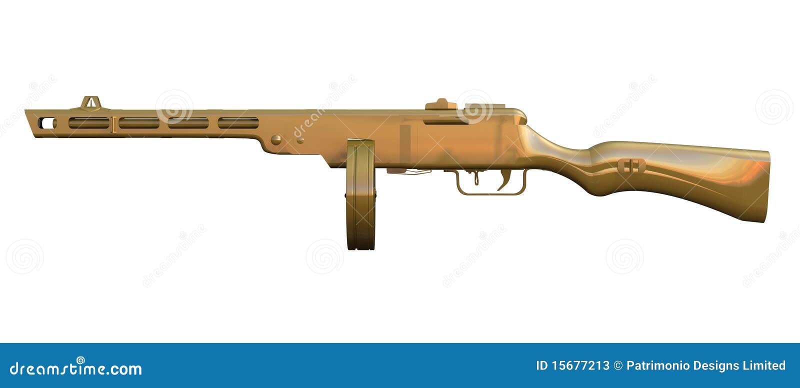 PPSh-41 submachine gun stock illustration. Illustration of pistolet ...