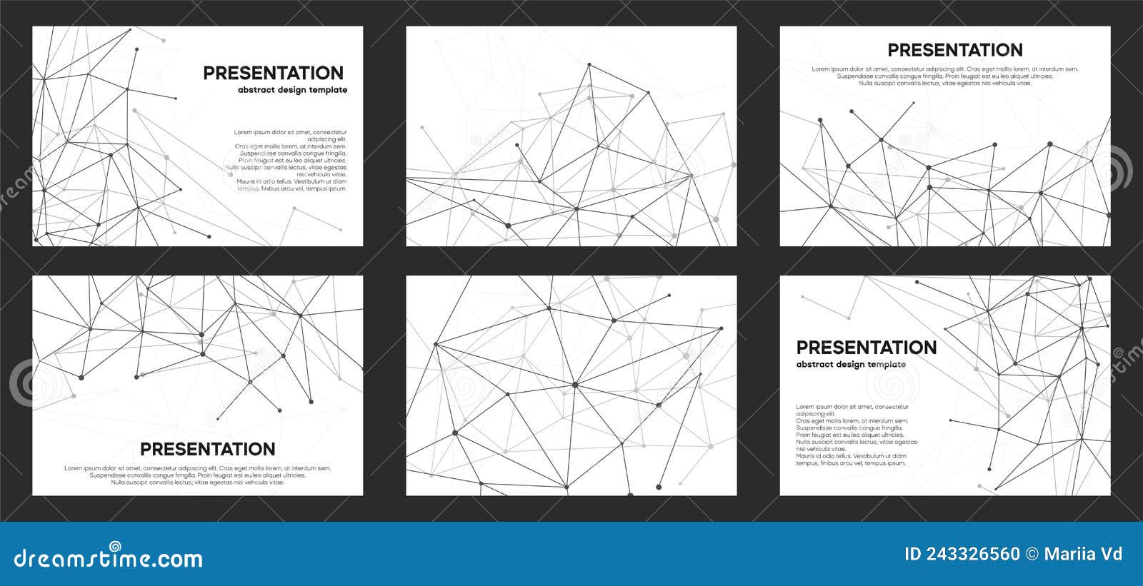 Ppt Background Image with Abstract Technology Slides. Line and Dot ...