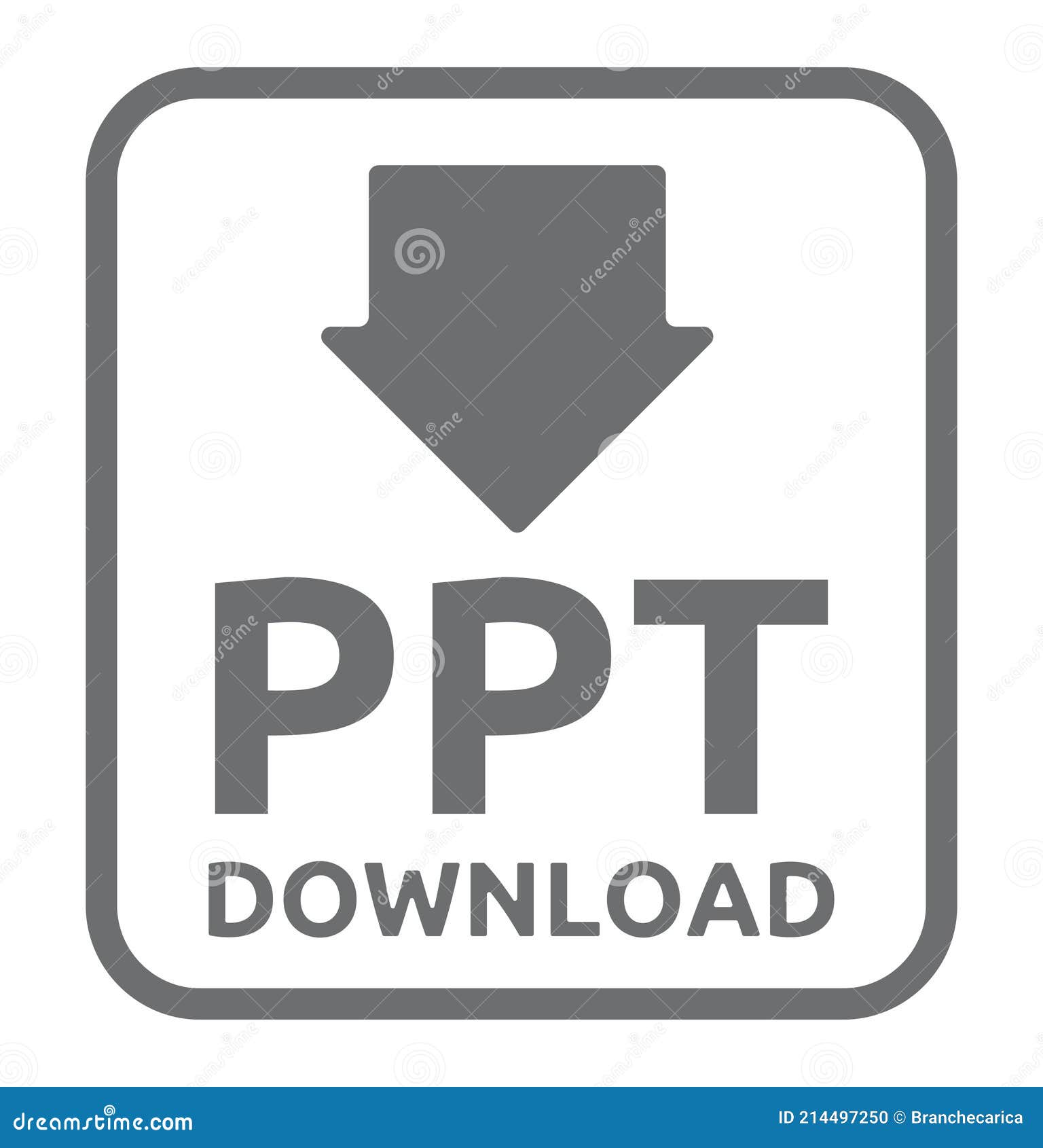 PPT document download icon stock vector. Illustration of digital ...