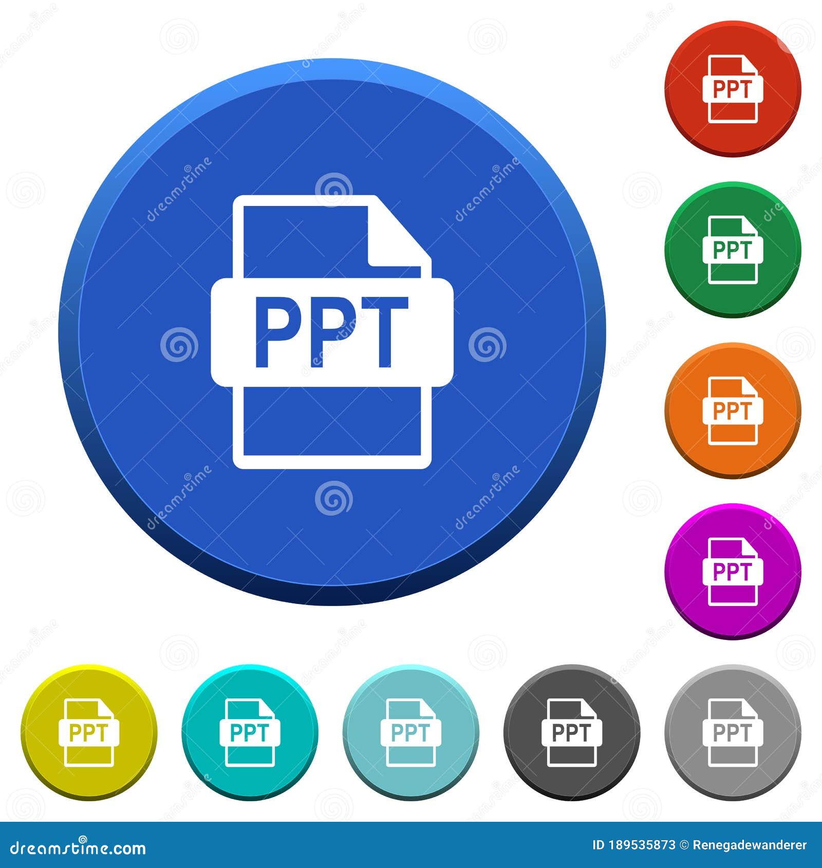 PPT File Format Beveled Buttons Stock Vector - Illustration of marge ...