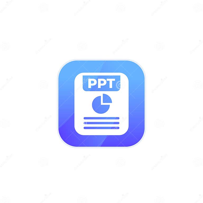 PPT File Icon for Apps, Presentation and Slides Stock Vector ...