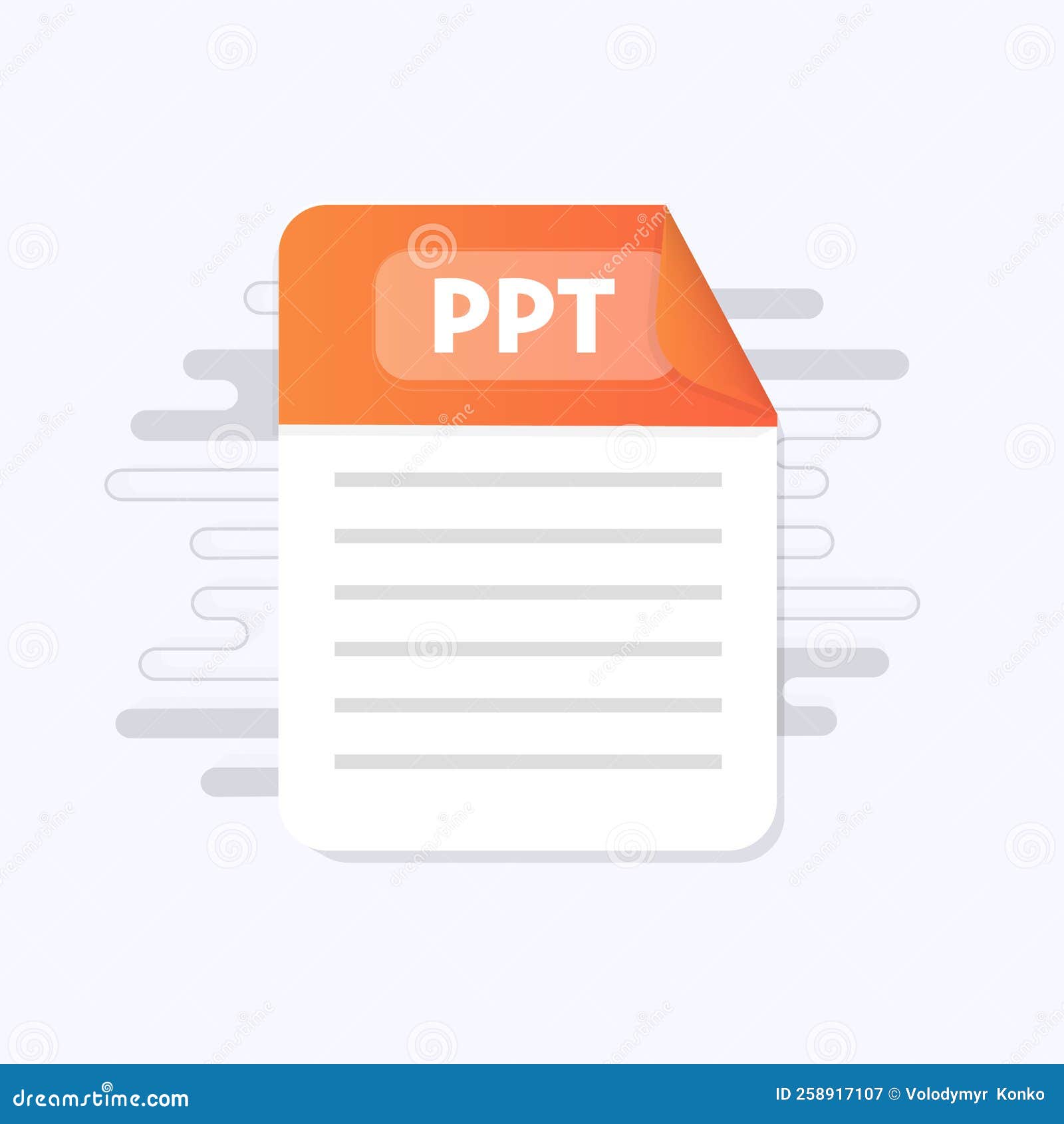 PPT File Icon. Flat Design Graphic Illustration Stock Vector ...