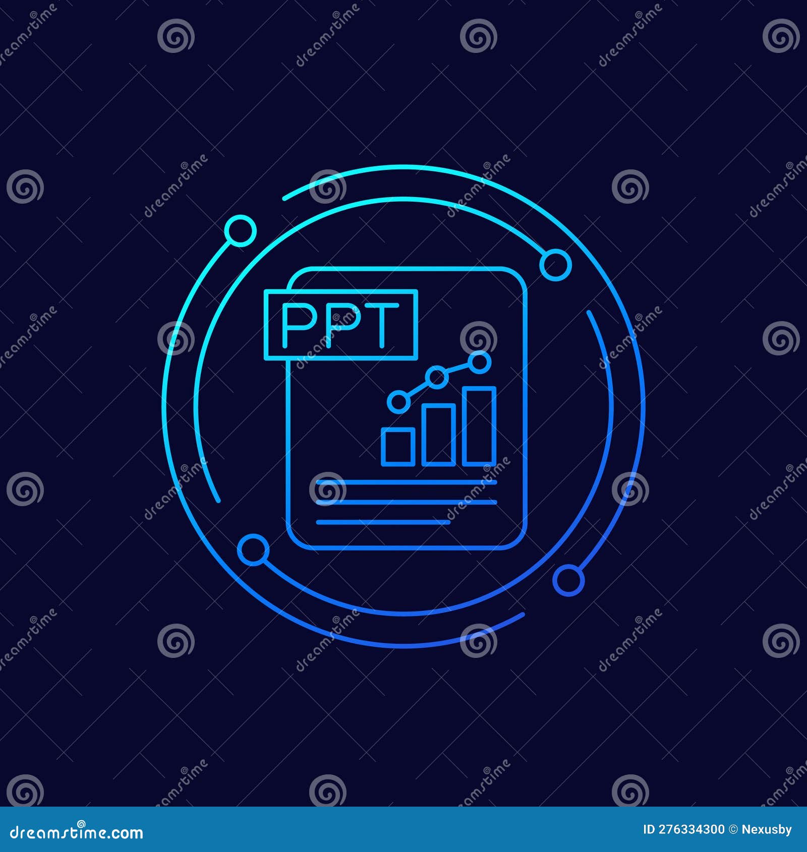 PPT File Icon, Presentation and Slides Format Stock Vector ...