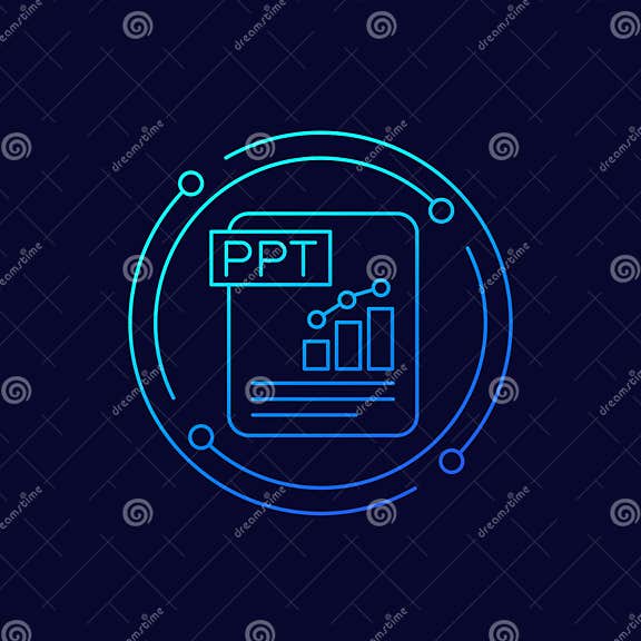 PPT File Icon, Presentation and Slides Format Stock Vector ...