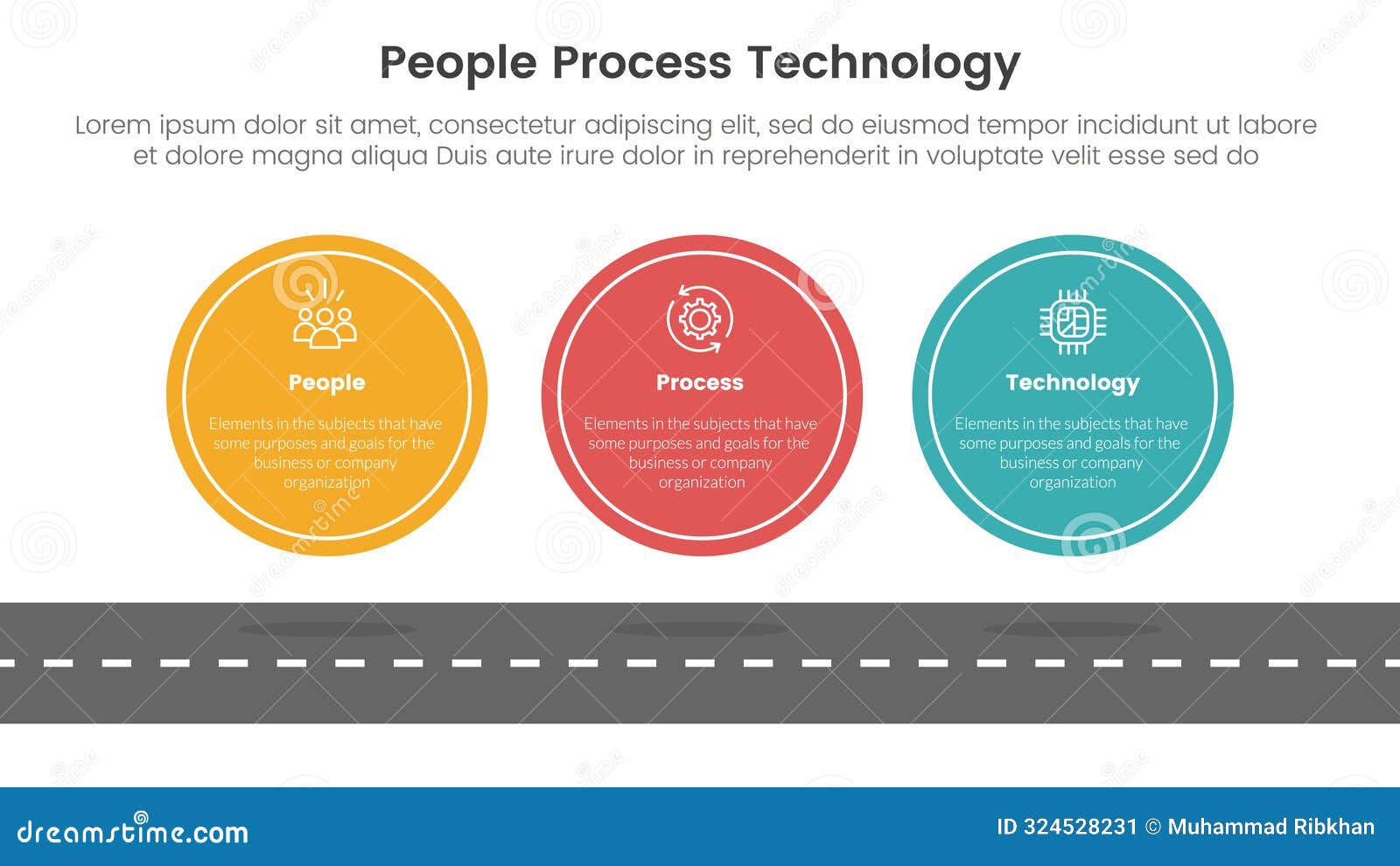 PPT Framework People Process Technology Infographic 3 Point with Big ...