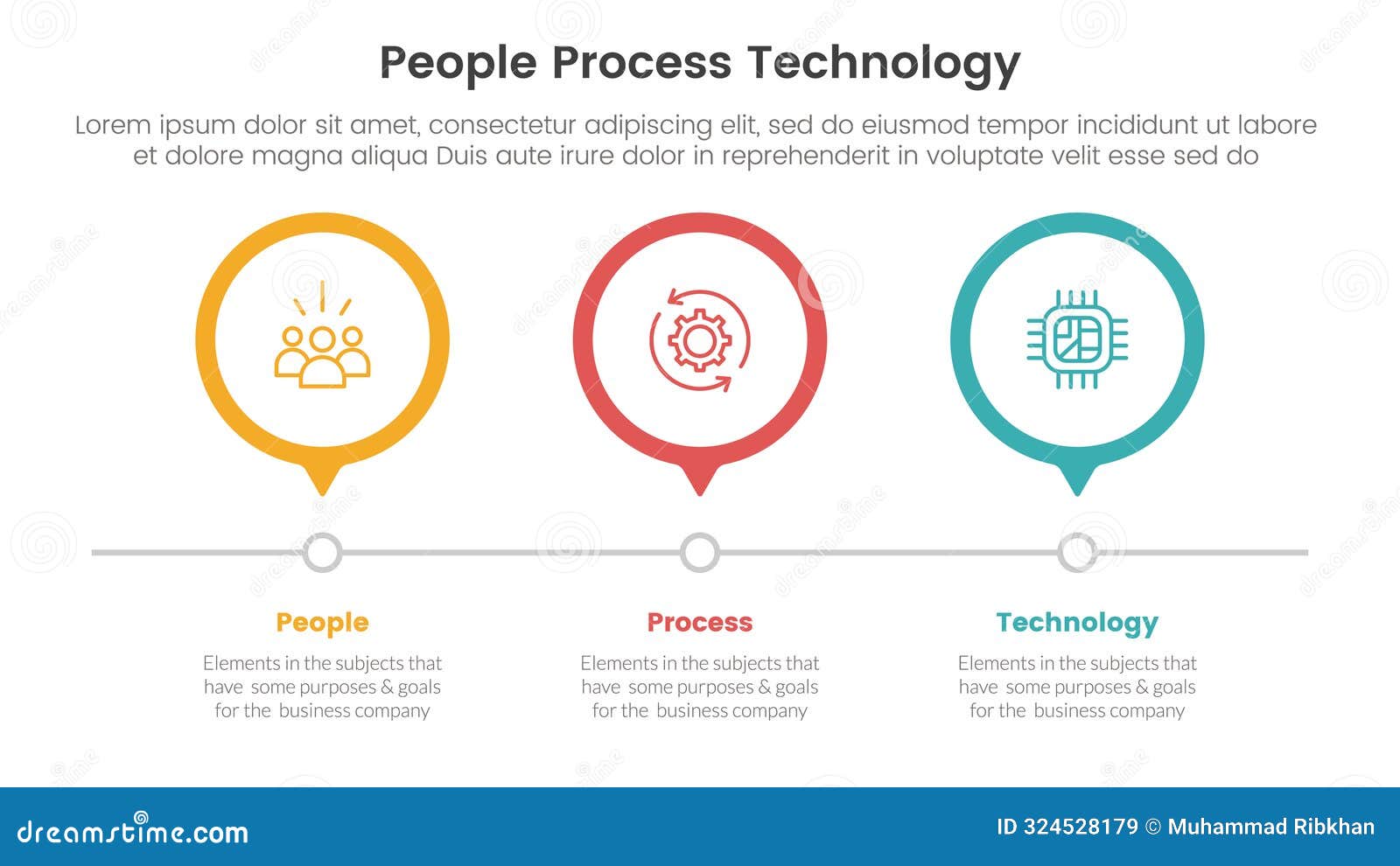 PPT Framework People Process Technology Infographic 3 Point with ...