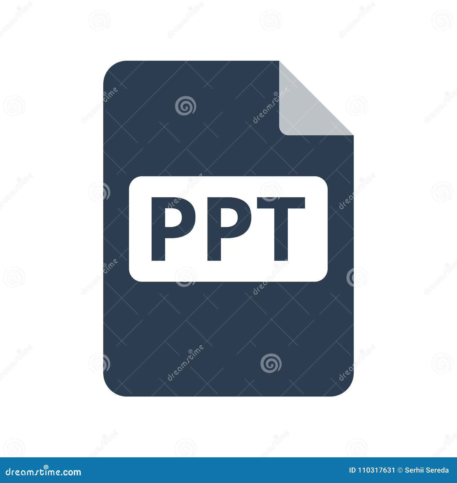 PPT Icon on White Background. Stock Illustration - Illustration of ...