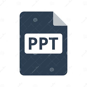 PPT Icon on White Background. Stock Illustration - Illustration of ...