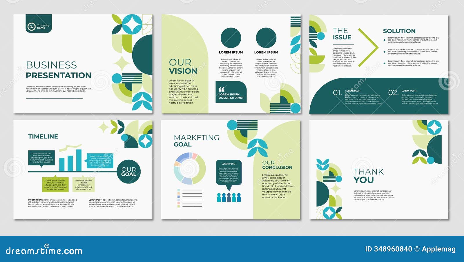 Modern Presentation Slide Templates with Infographic Elements. Stock ...