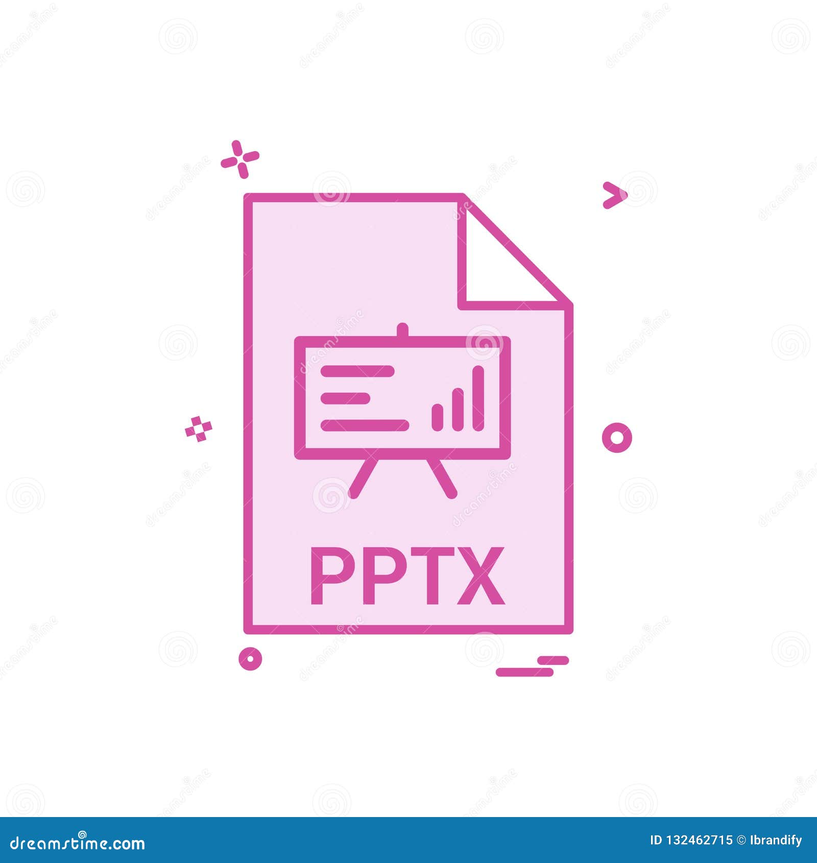 PPTX Application Download File Files Format Icon Vector Design | CartoonDealer.com #132446526