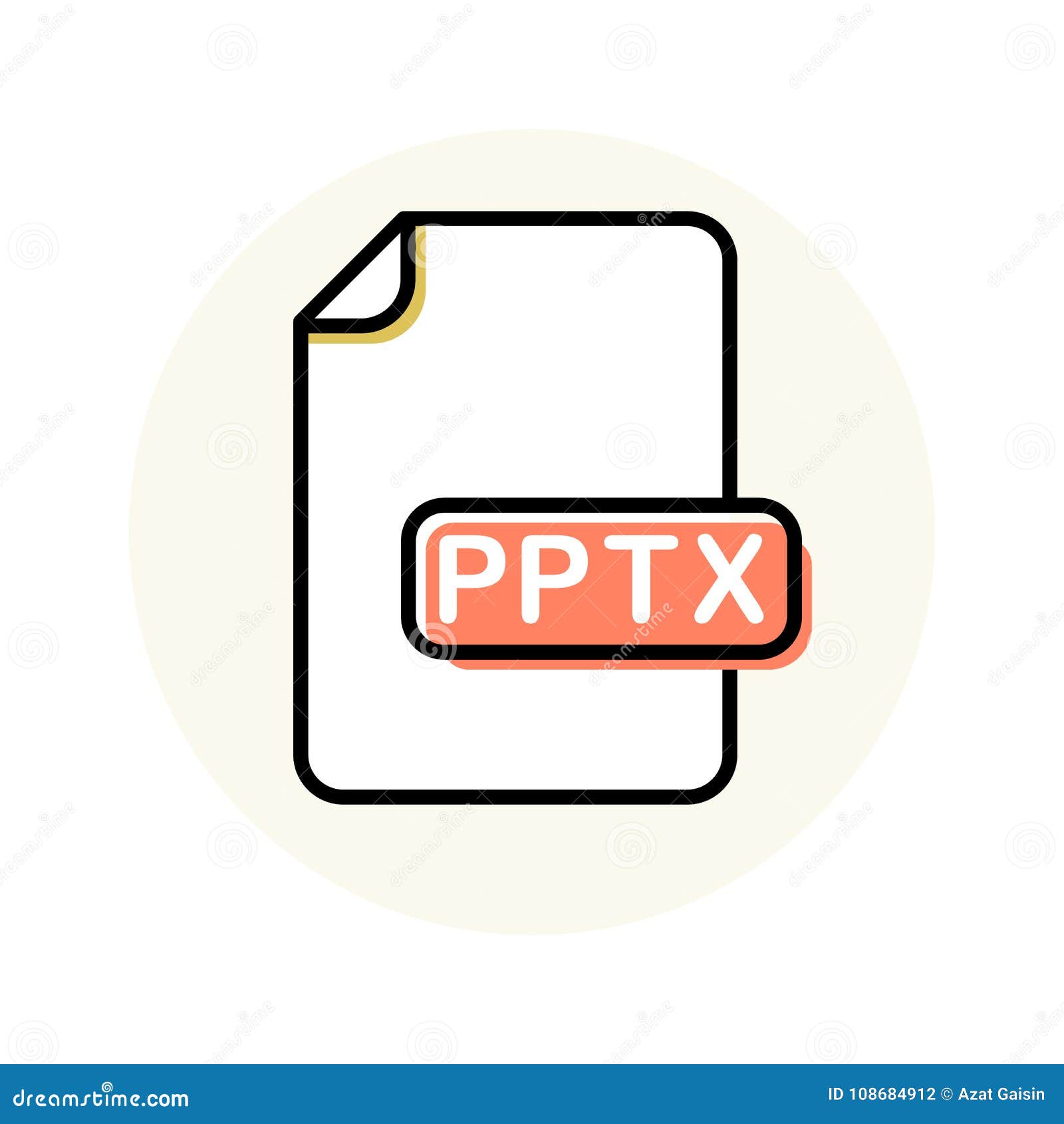 PPTX File Format, Extension Color Line Icon Stock Vector - Illustration ... PPTX File Format, Extension Color Line Icon Stock Vector - Illustration ...
