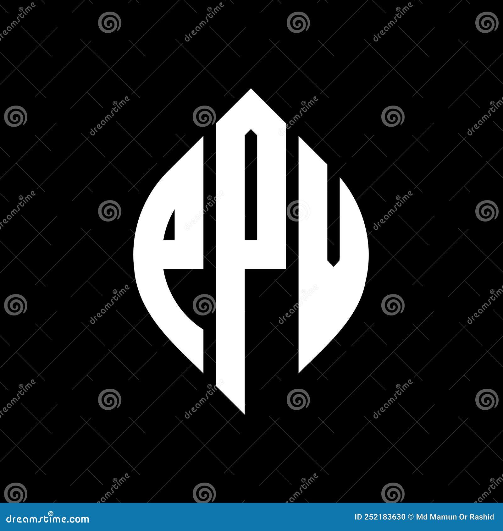 PPV Circle Letter Logo Design with Circle and Ellipse Shape. PPV ...