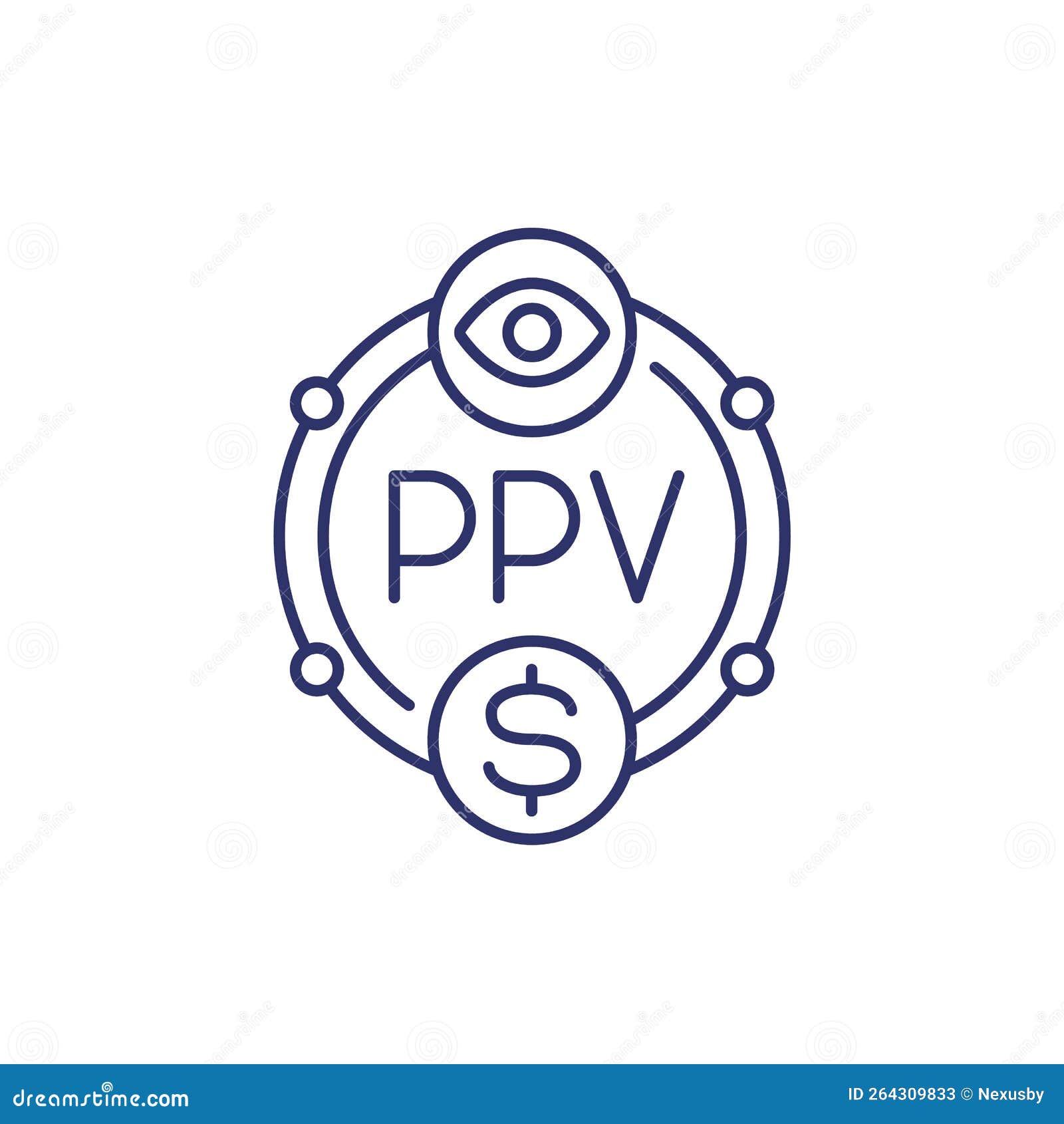 Ppv Icon, Pay Per View Line Vector Stock Vector - Illustration of view ...