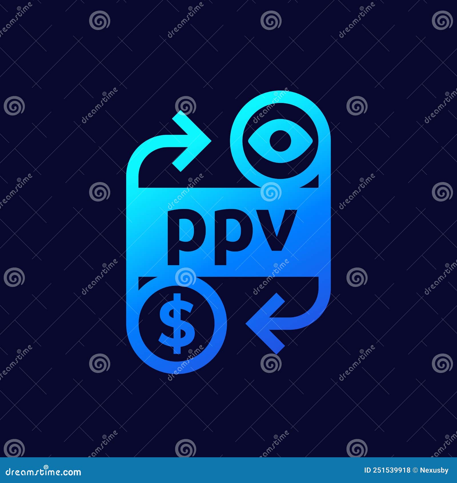 Ppv Icon, Pay Per View Vector Stock Vector - Illustration of online ...
