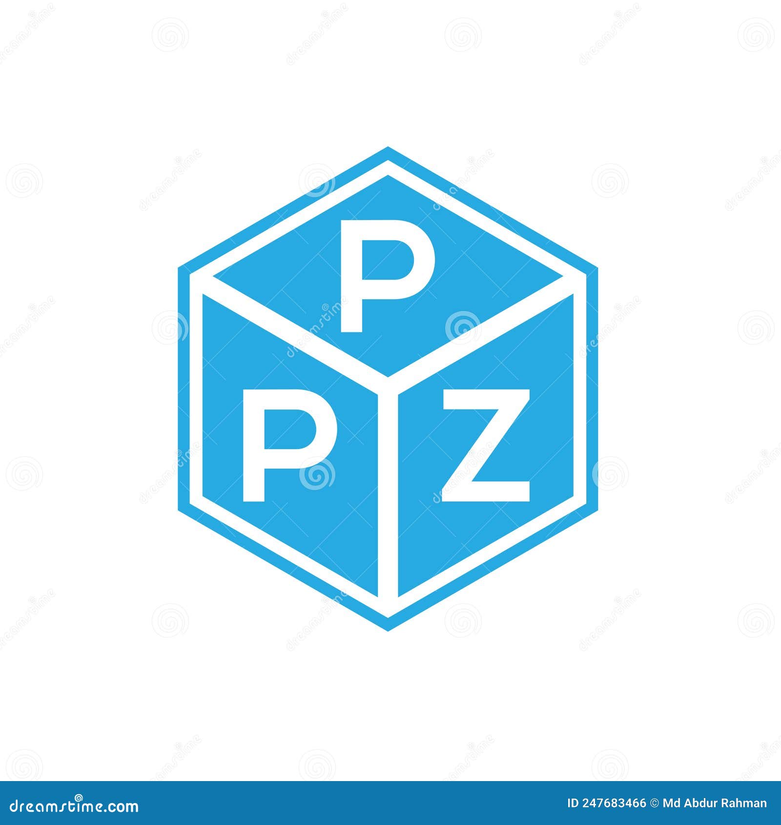 PPZ Letter Logo Design on Black Background. PPZ Creative Initials ...