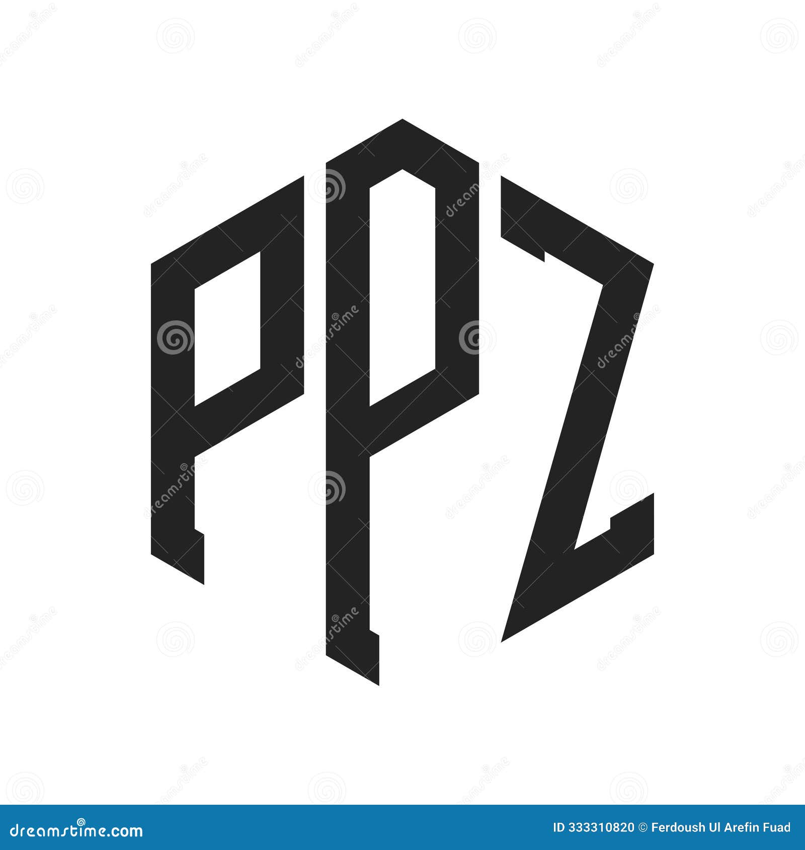 PPZ Logo Design. Initial Letter PPZ Monogram Logo Using Hexagon Shape ...