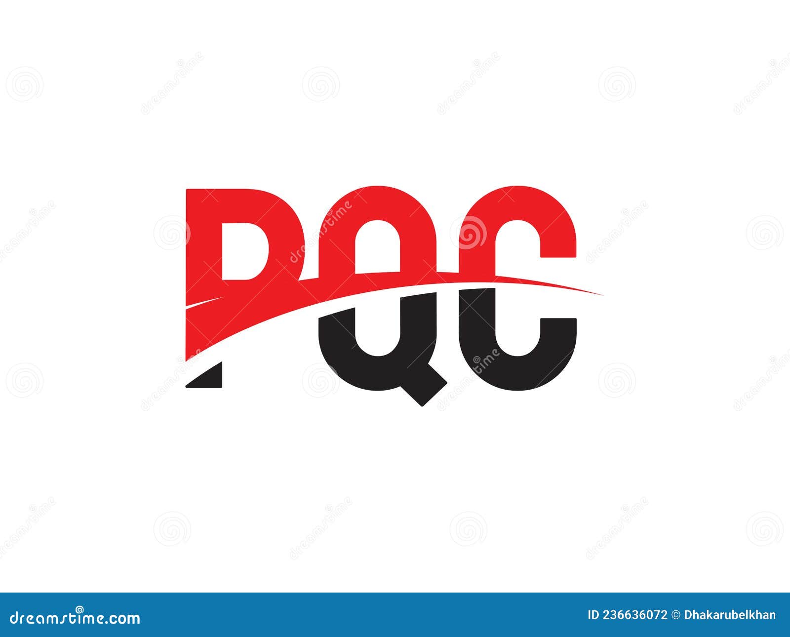 PQC Letter Initial Logo Design Vector Illustration Stock Vector ...