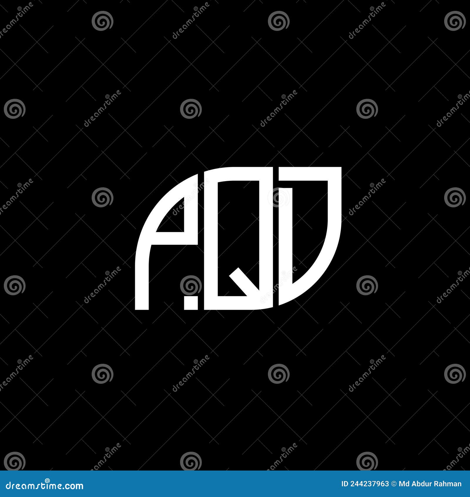 PQD Letter Logo Design On Black Background.PQD Creative Initials Letter ...