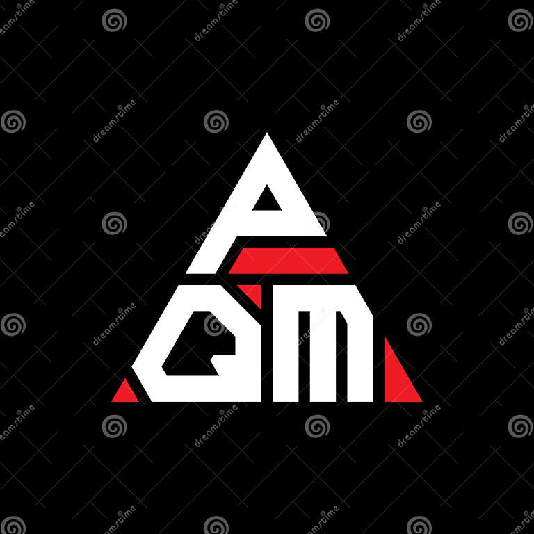 PQM Triangle Letter Logo Design with Triangle Shape. PQM Triangle Logo ...