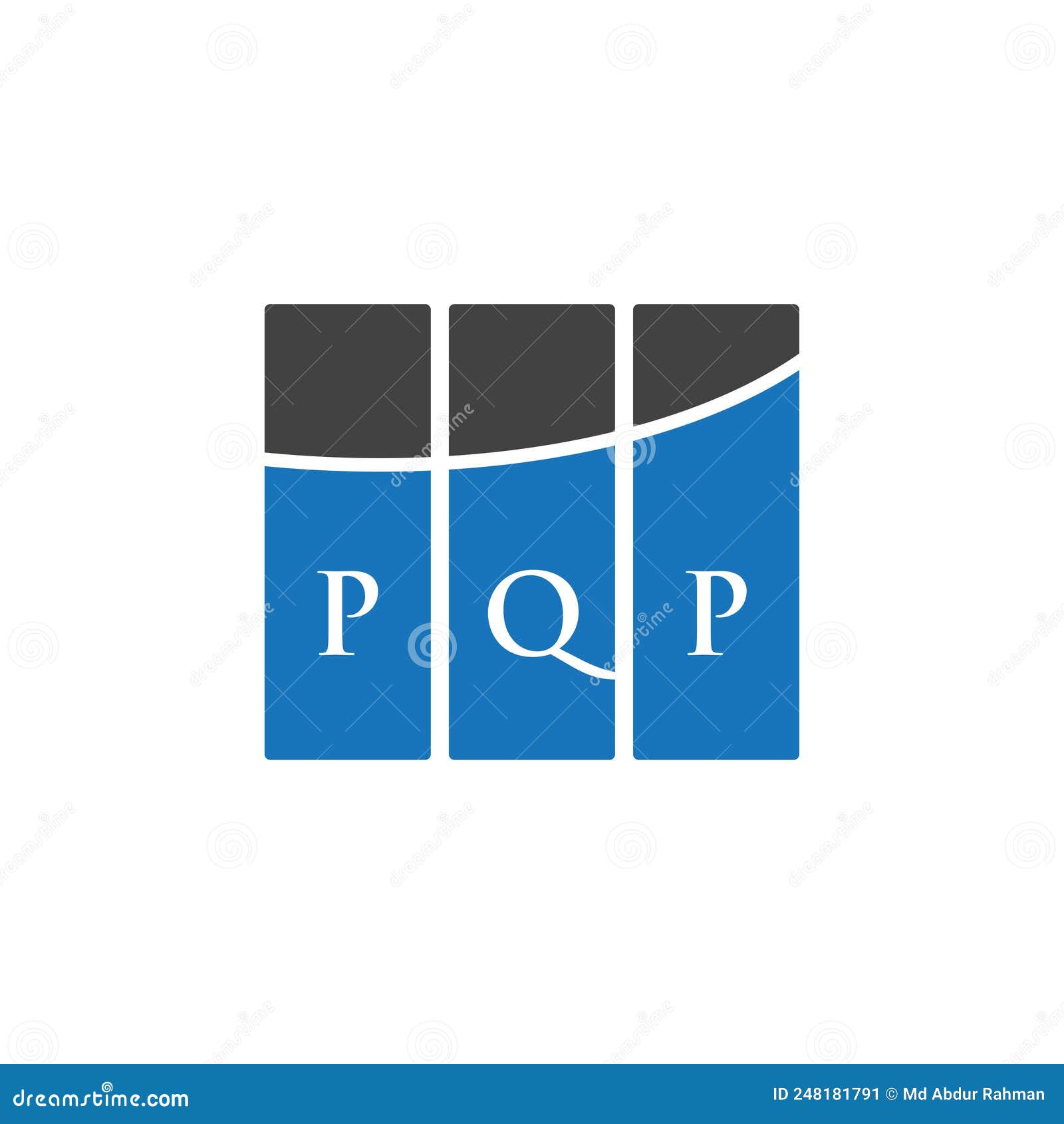 PQP Letter Logo Design on WHITE Background. PQP Creative Initials ...