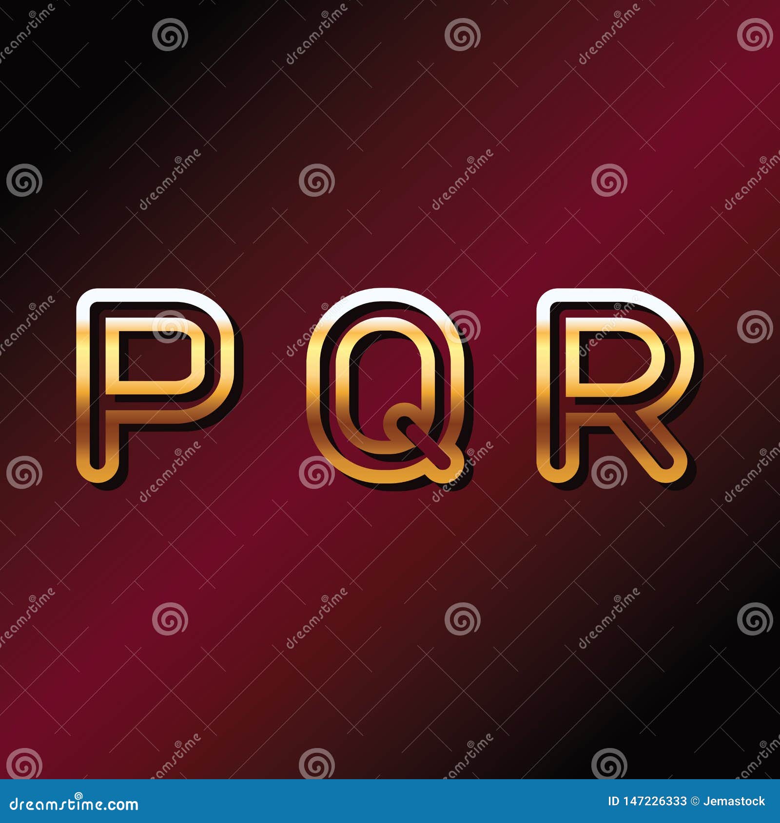 PQR alphabet fonts stock vector. Illustration of rich - 147226333