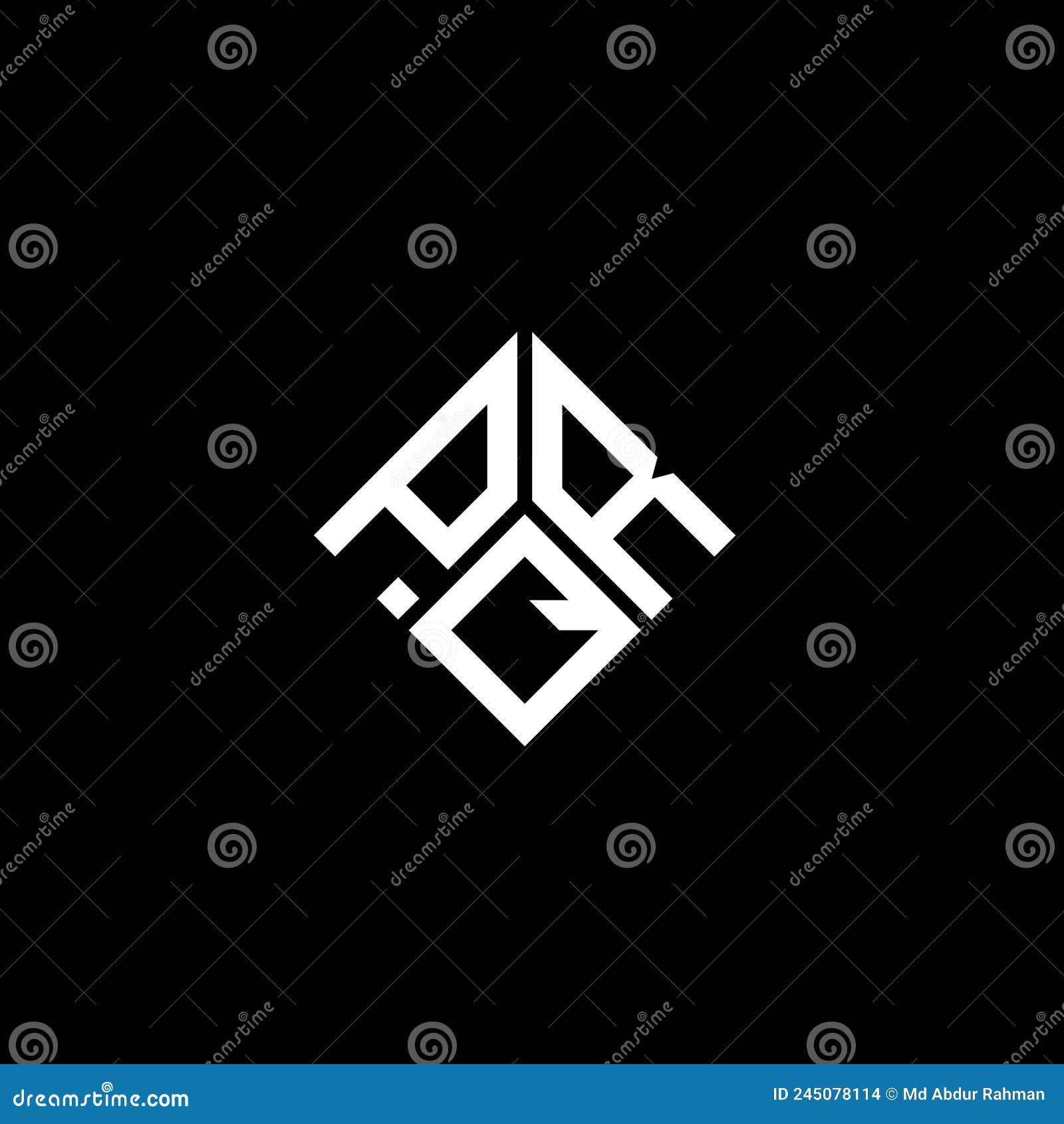 PQR Letter Logo Design On Black Background. PQR Creative Initials ...