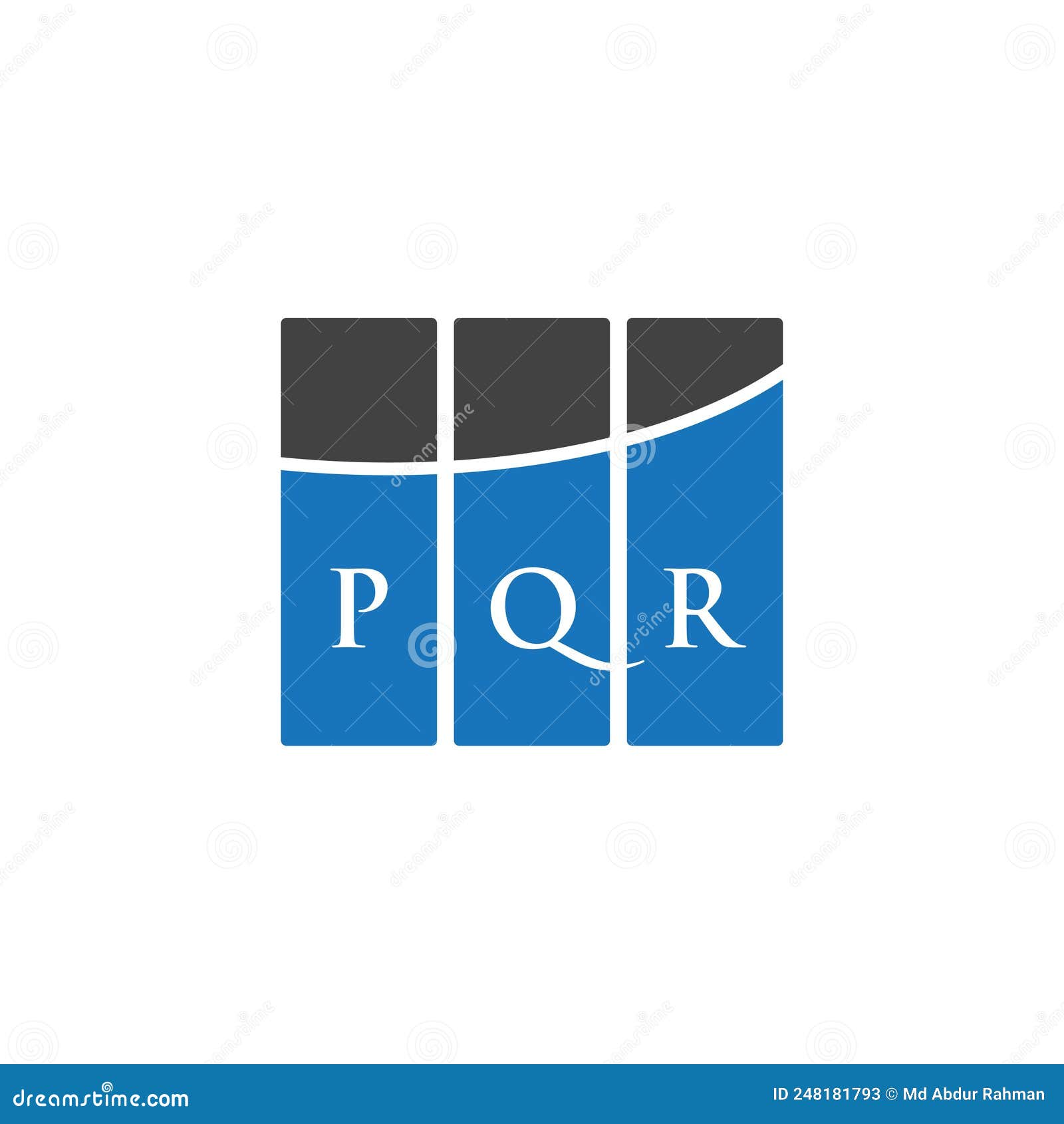 PQR Letter Logo Design On WHITE Background. PQR Creative Initials ...