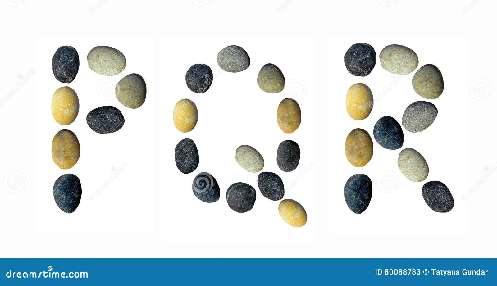 PQR Letters Made of Pebbles. Stock Image - Image of reading, latin ...