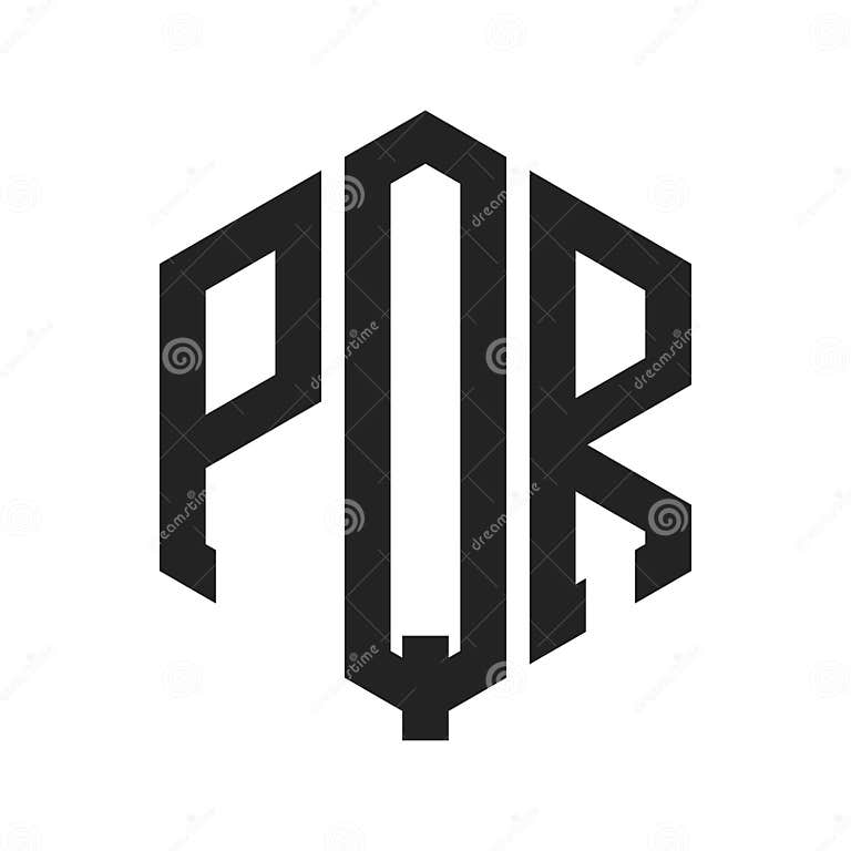 PQR Logo Design. Initial Letter PQR Monogram Logo Using Hexagon Shape ...