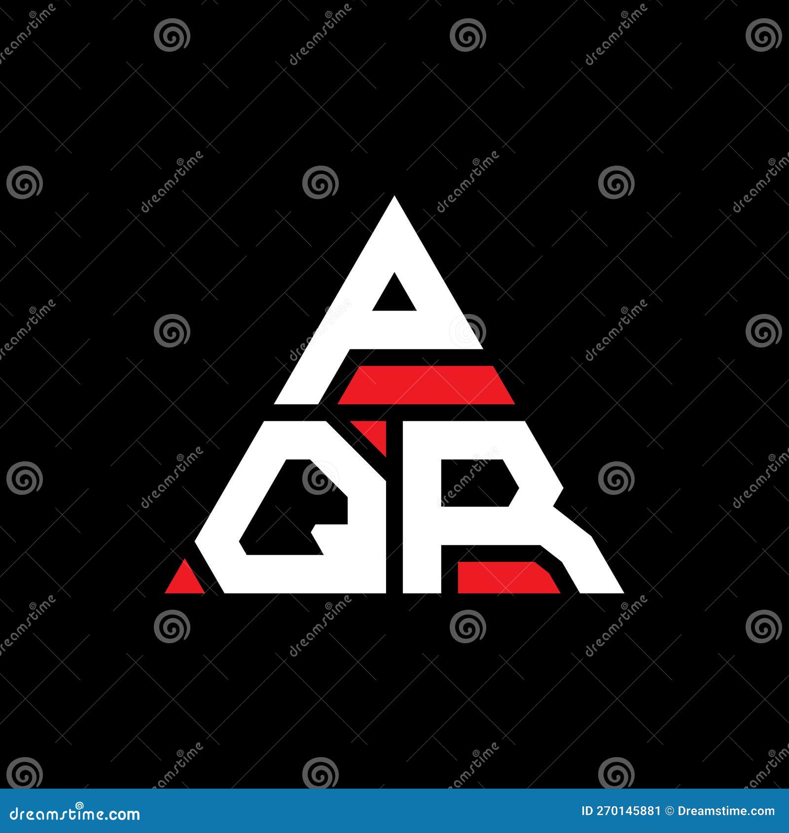 PQR Triangle Letter Logo Design with Triangle Shape. PQR Triangle Logo ...