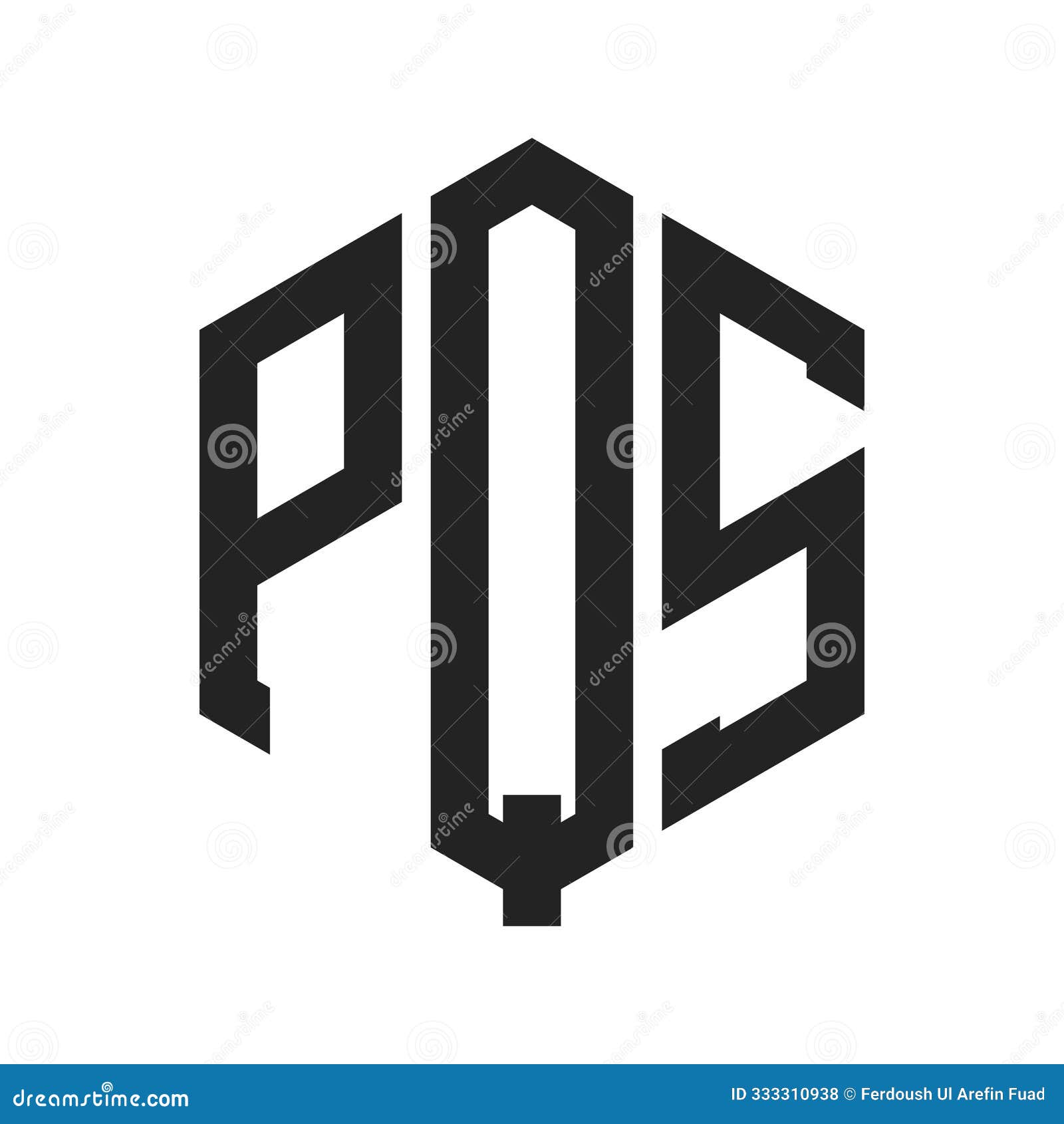 PQS Logo Design. Initial Letter PQS Monogram Logo Using Hexagon Shape ...