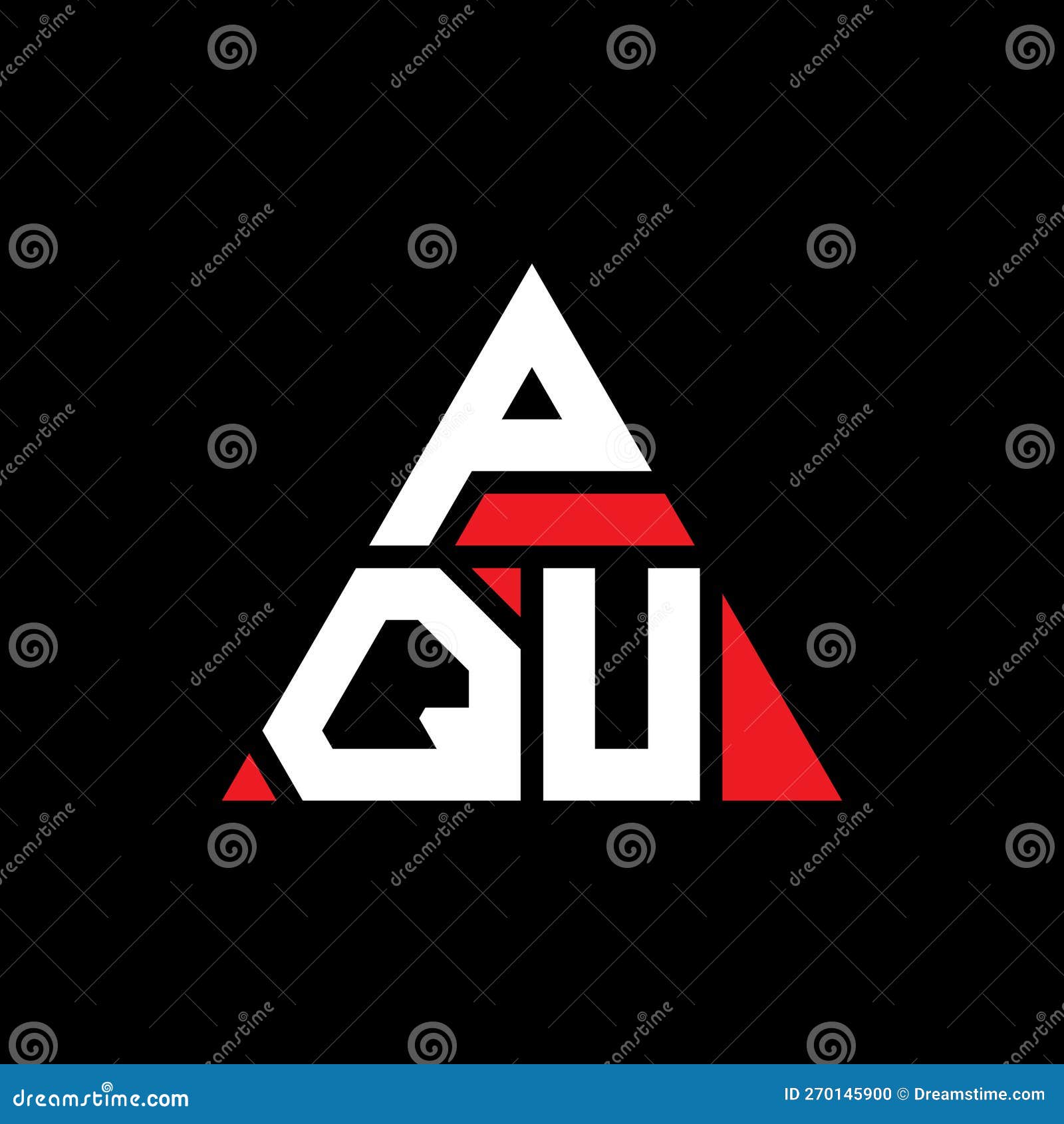 PQU Triangle Letter Logo Design with Triangle Shape. PQU Triangle Logo ...