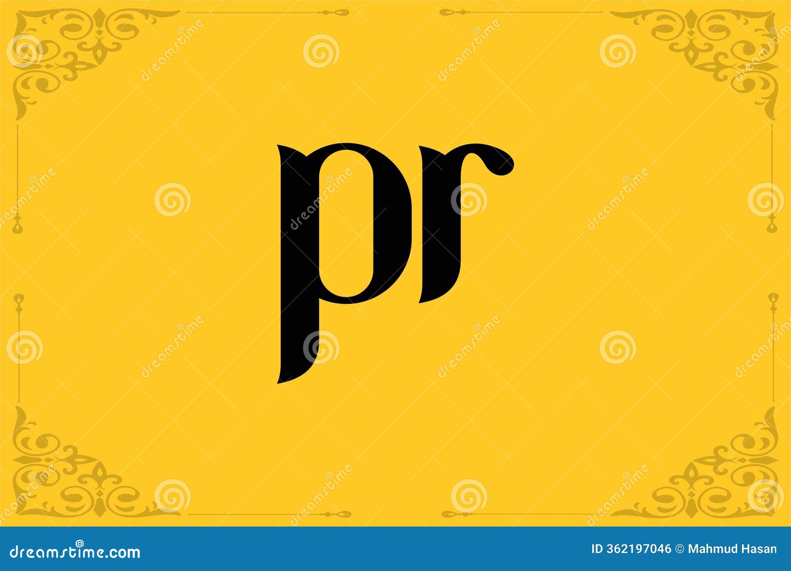 PR abstract luxury logo stock vector. Illustration of identity - 362197046
