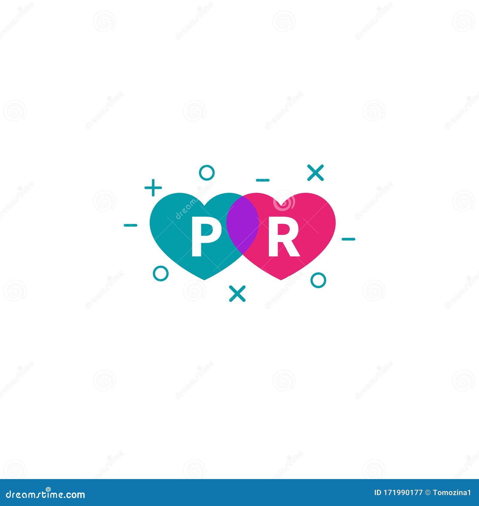 PR agency vector logo stock vector. Illustration of graphic - 171990177