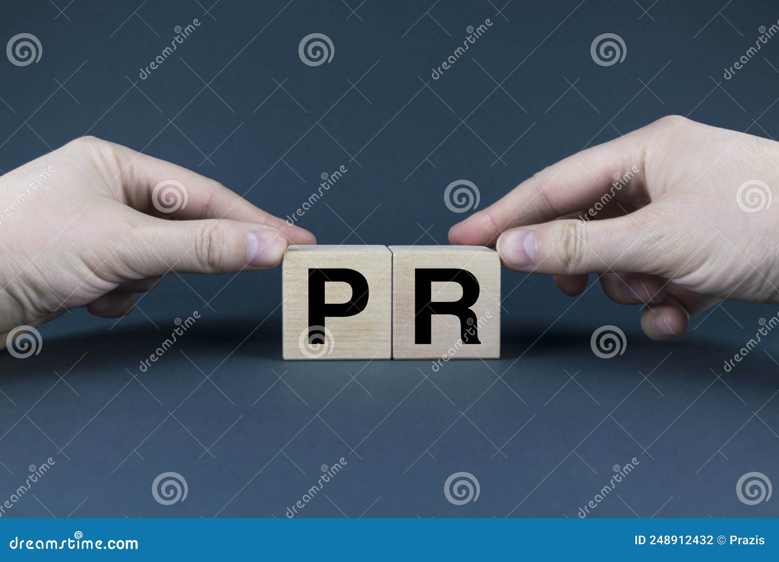 PR. Cubes Form the Words PR Public Relations Stock Photo - Image of ...
