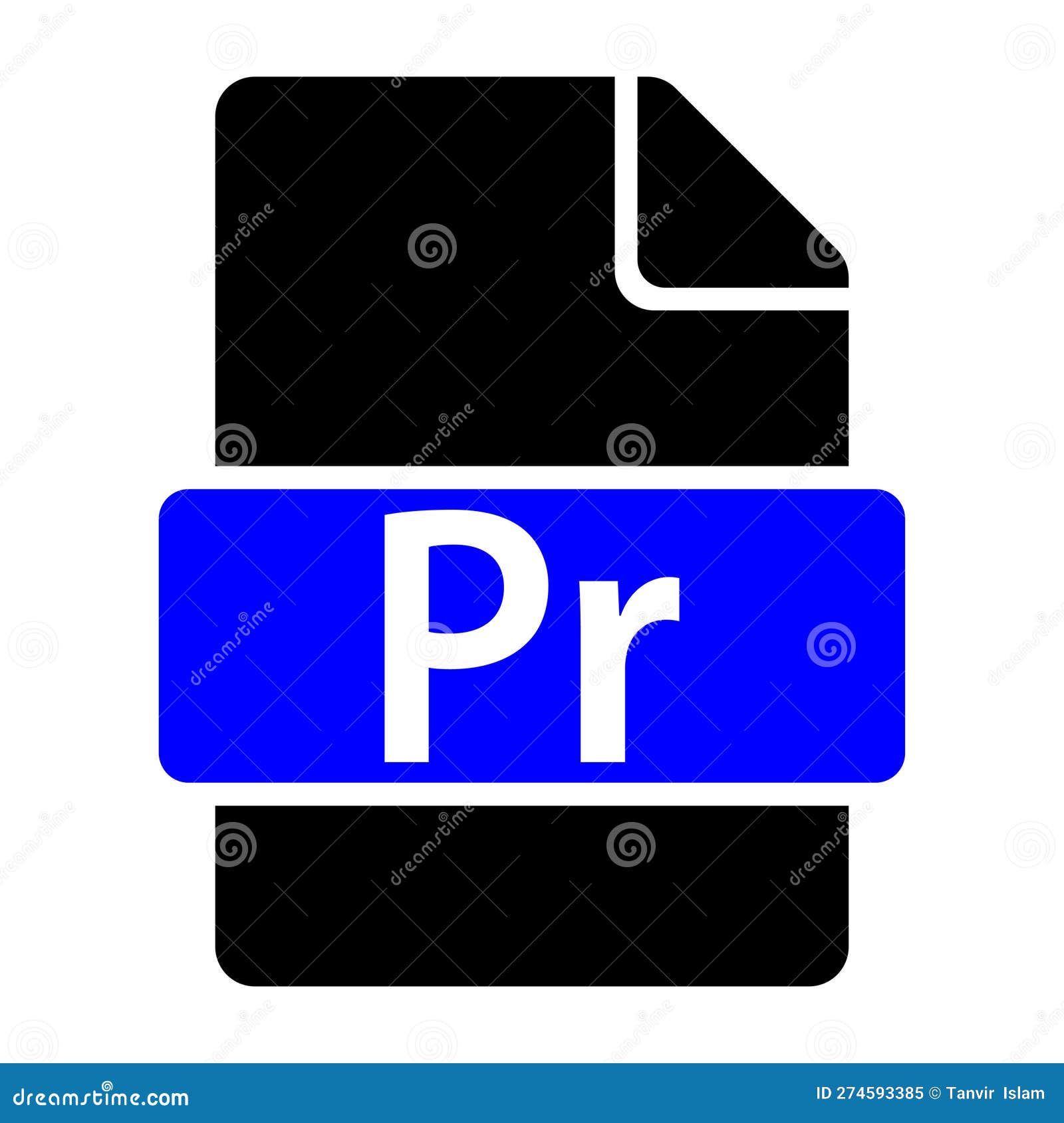 Pr File Format Icon stock vector. Illustration of symbol - 274593385