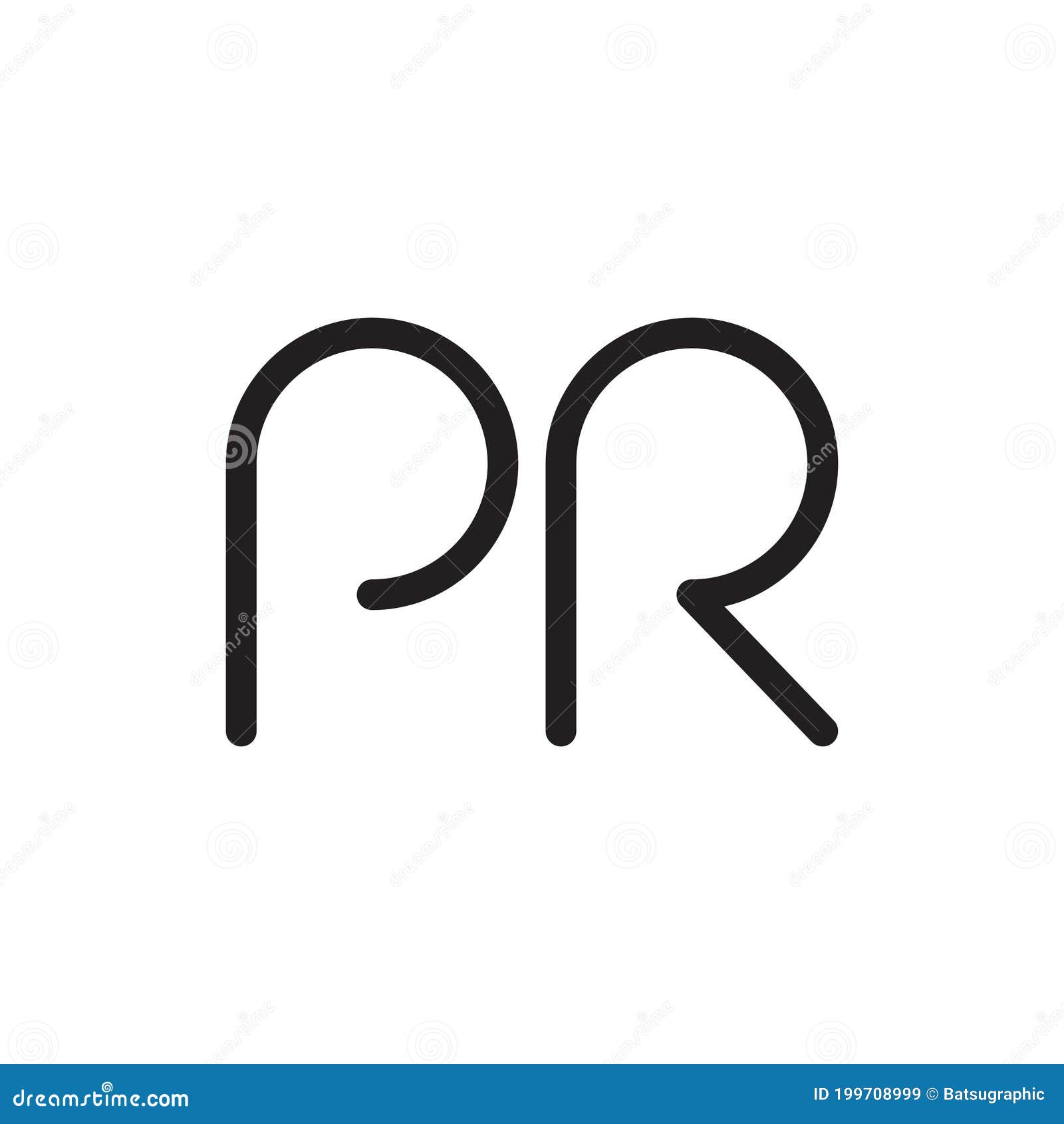 Pr Initial Letter Vector Logo Icon Stock Vector - Illustration of ...