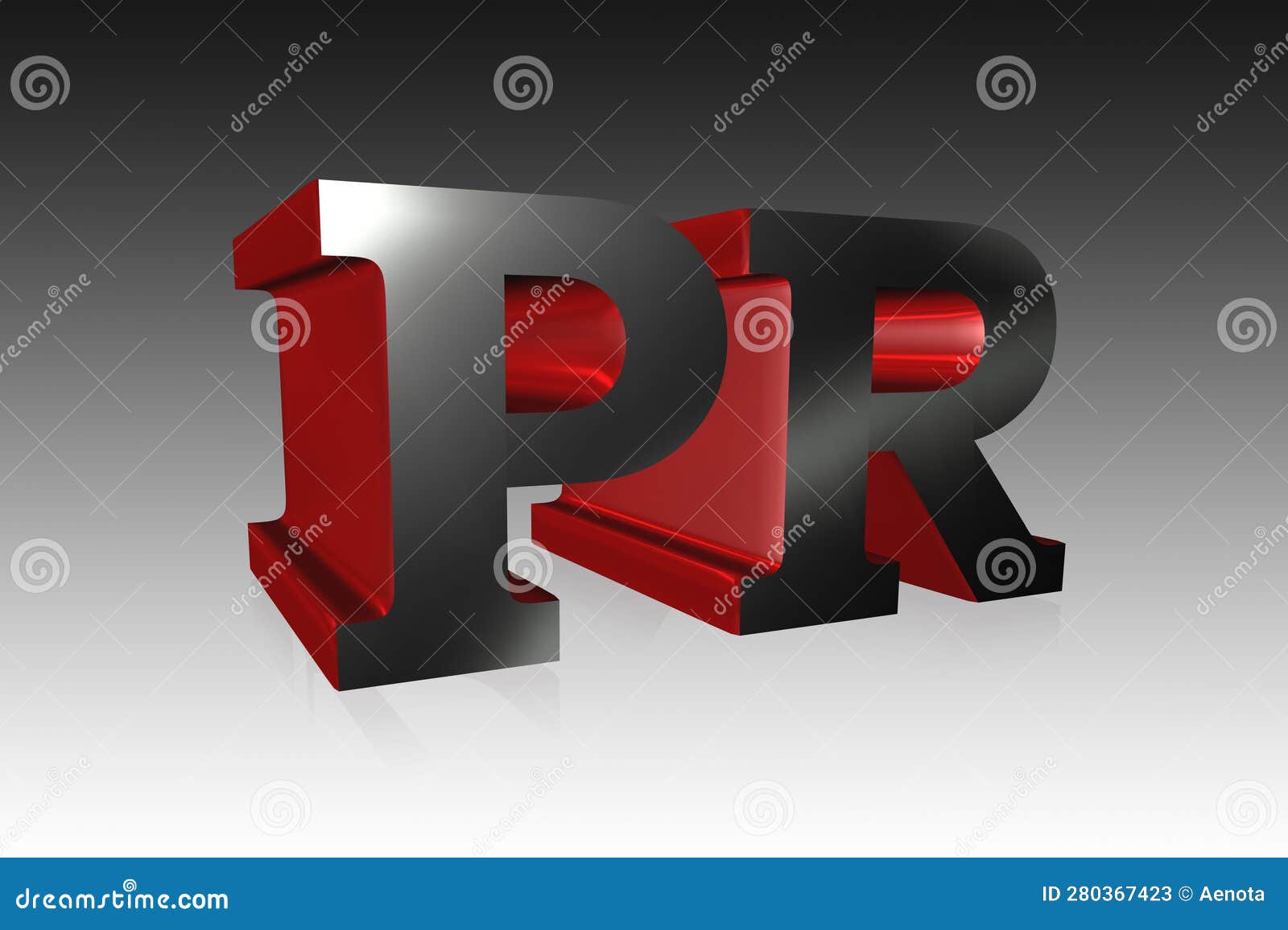 PR Lettering - 3D Illustration Stock Illustration - Illustration of ...