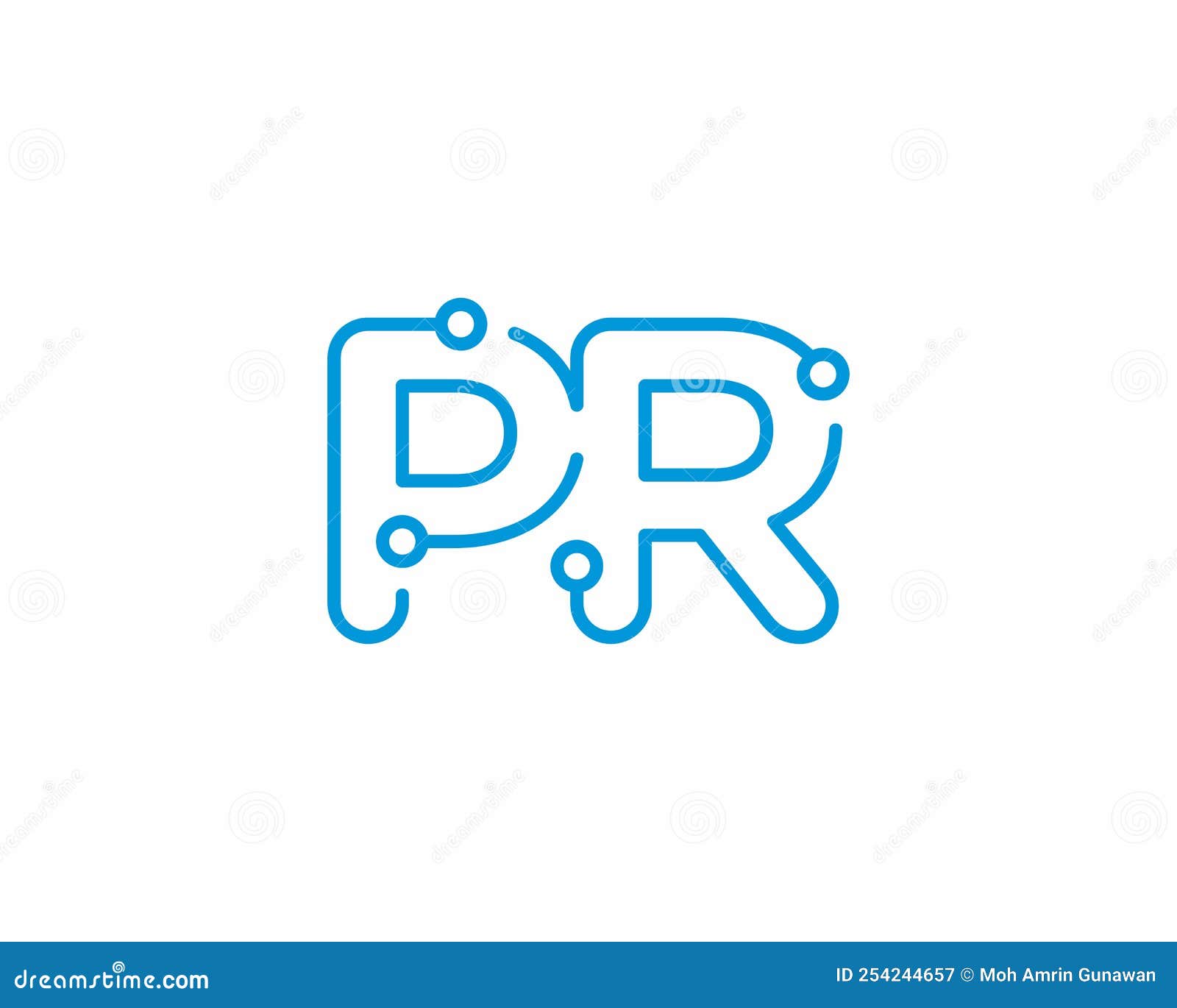PR Letters, Electronic Circuit, Technology Logo Design Vector 001 Stock ...