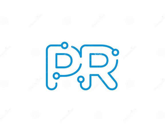 PR Letters, Electronic Circuit, Technology Logo Design Vector 001 Stock ...