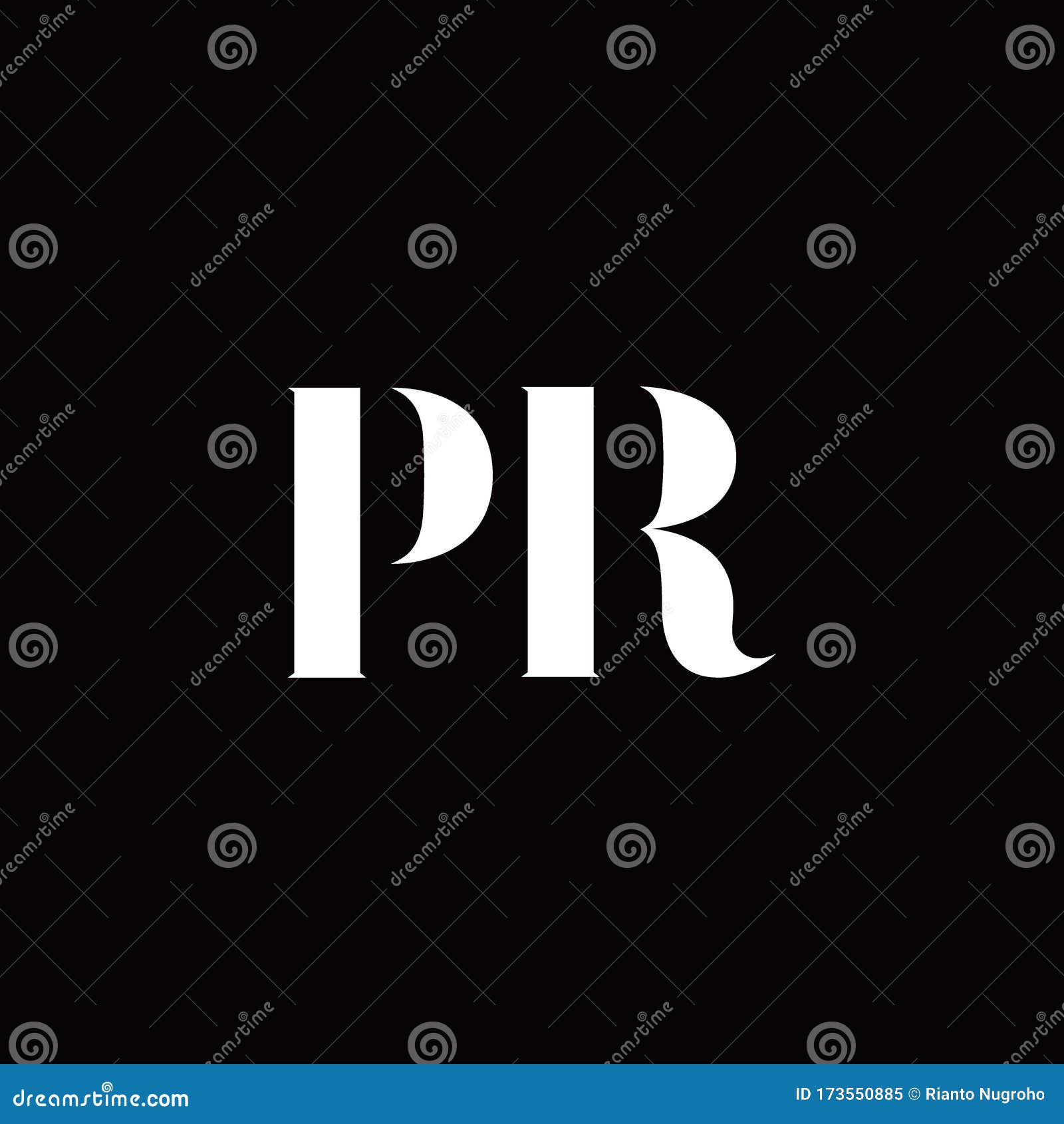 PR Logo Letter Initial Logo Designs Template Stock Vector ...