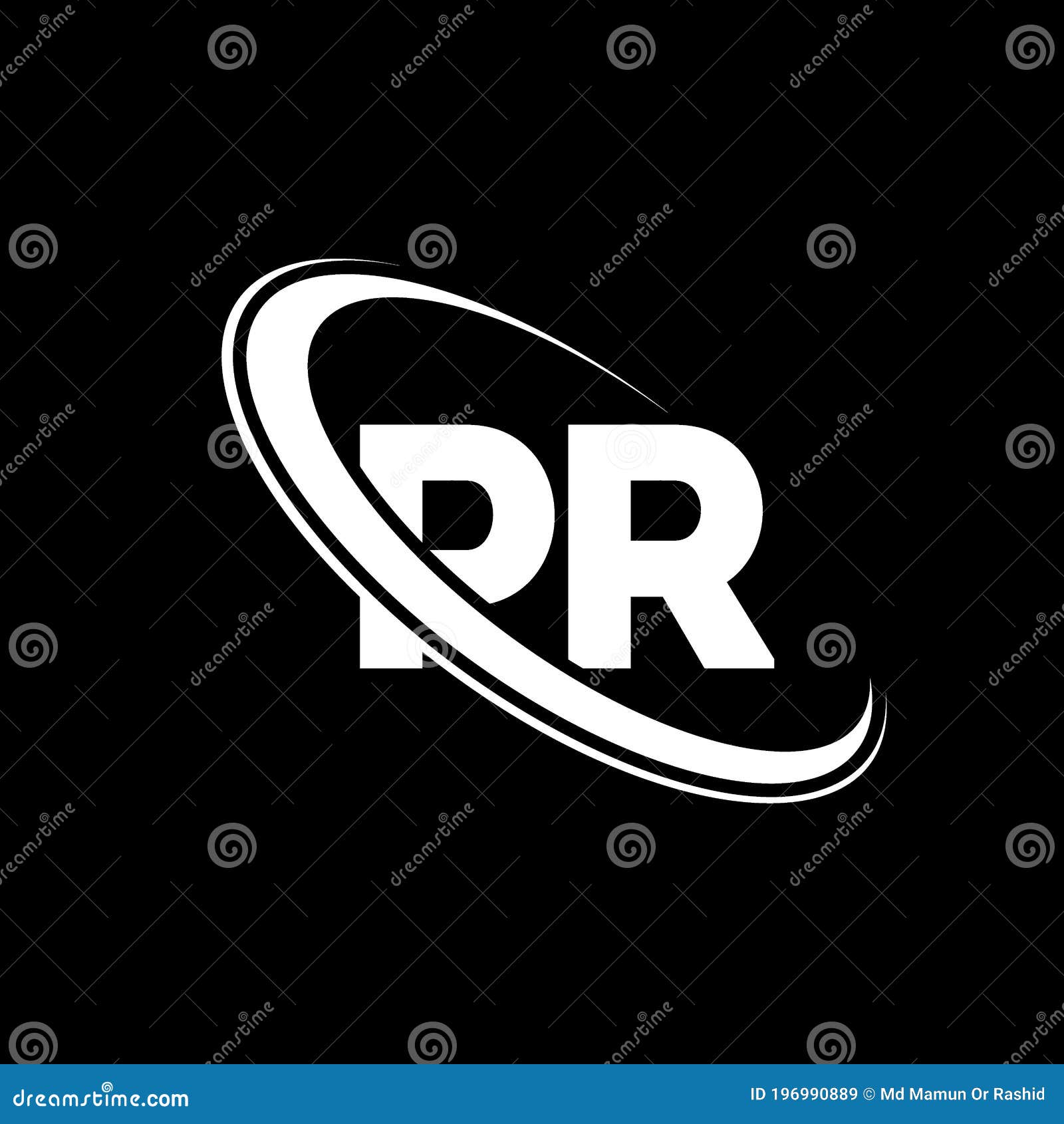 PR Logo. P R Design. White PR Letter. PR/P R Letter Logo Design Stock ...
