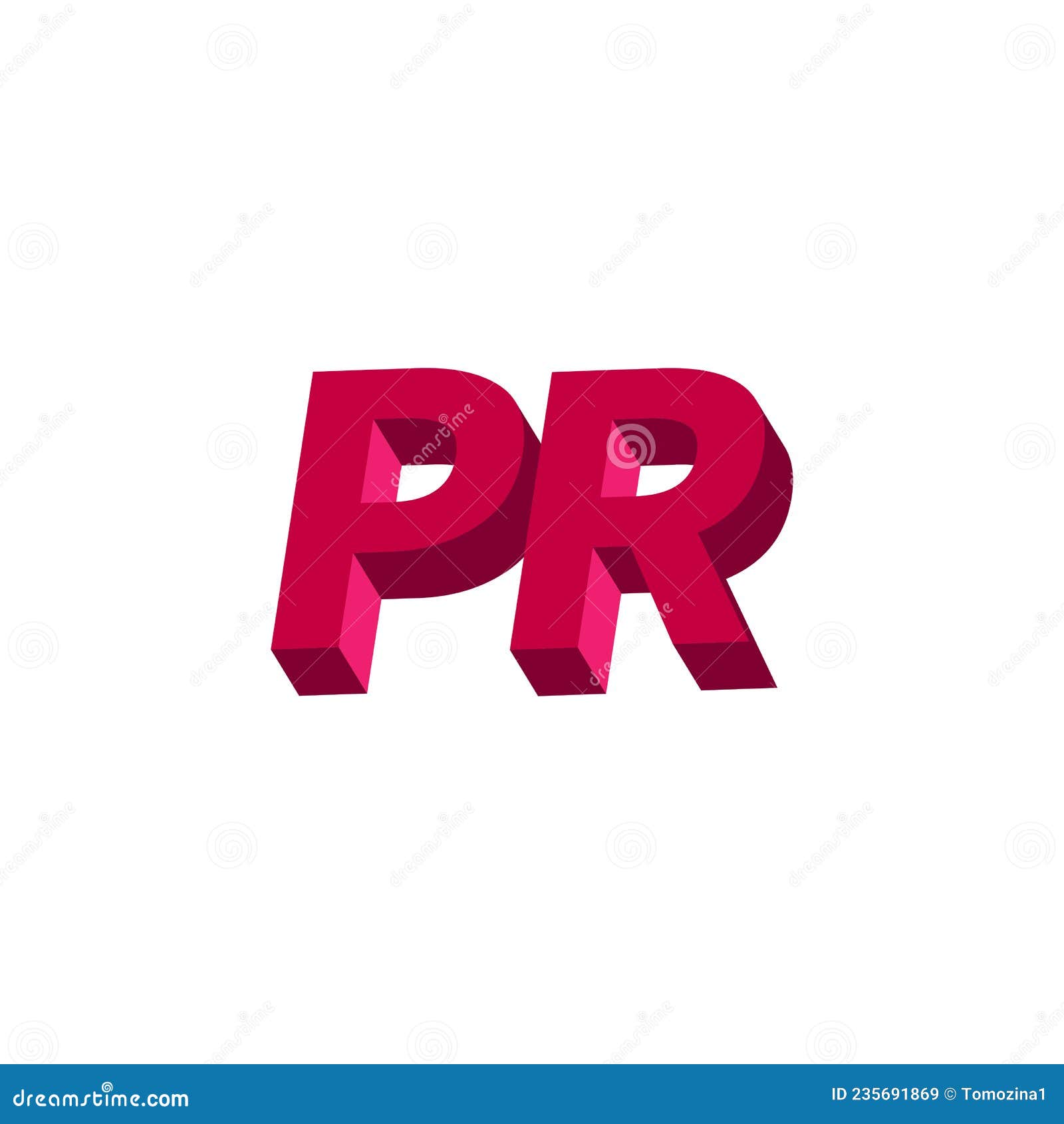 PR Logo. Public Relations 3D Icon Stock Vector - Illustration of flat ...