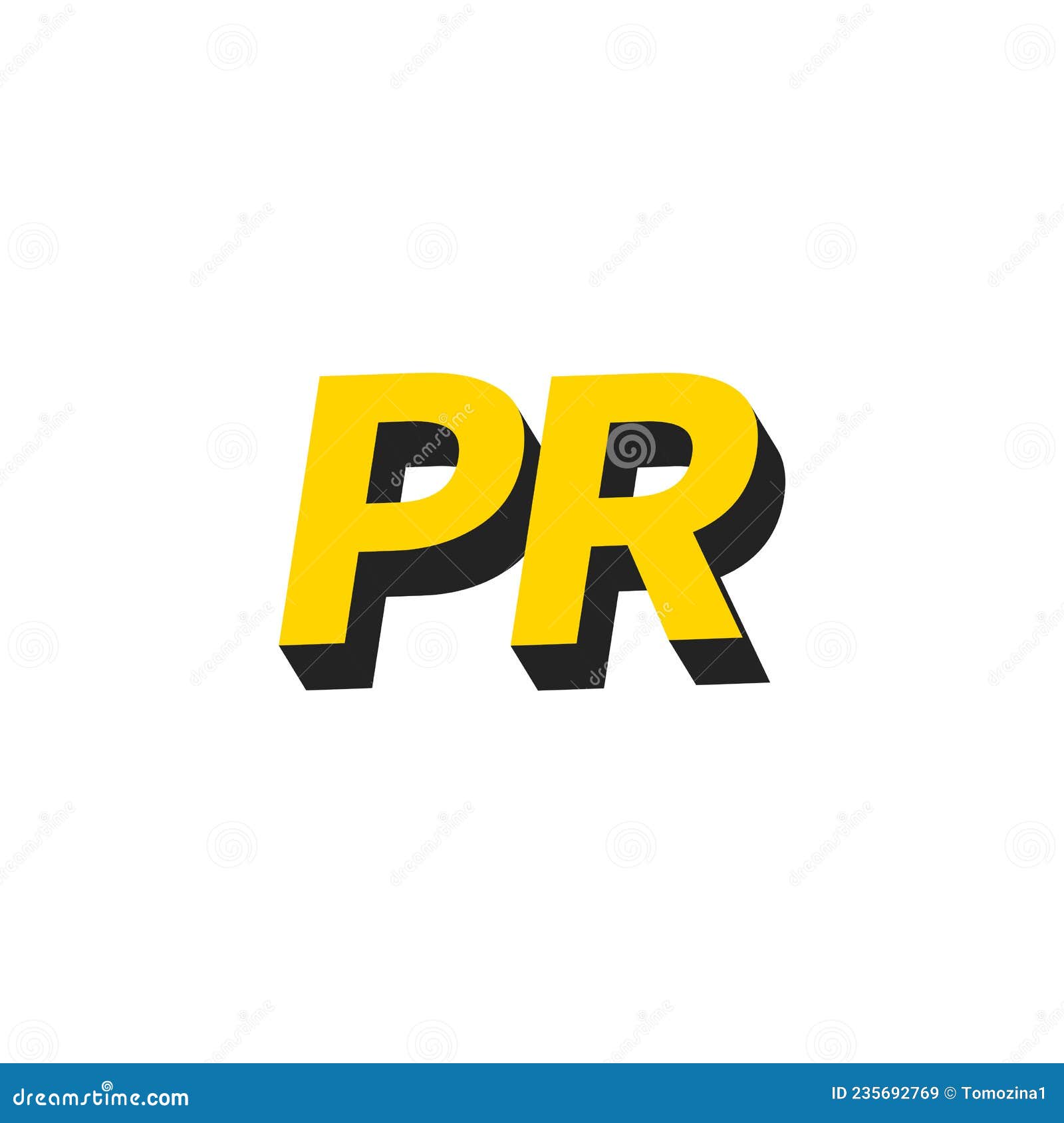 PR Logo. Public Relations 3D Icon Stock Vector - Illustration of ...