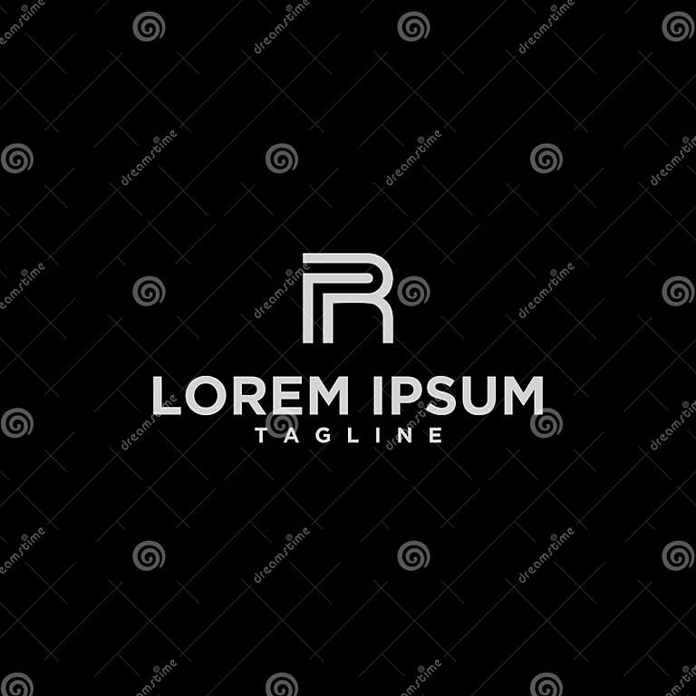 Pr Monogram Logo Design Inspiration Stock Vector - Illustration of font ...