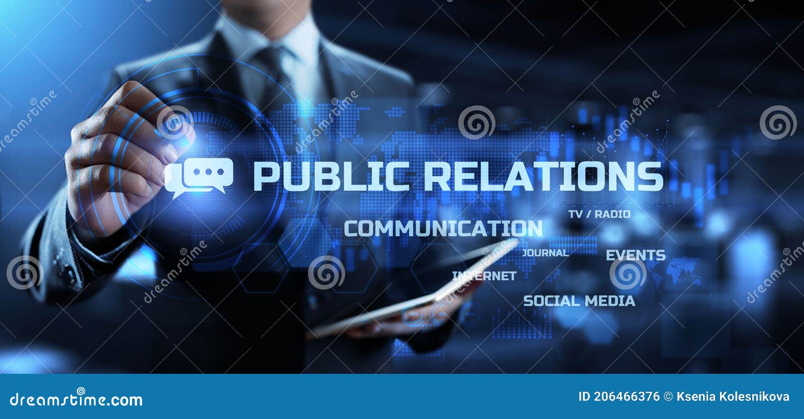 PR Public Relation Management. Business Communications Concept. Stock ...