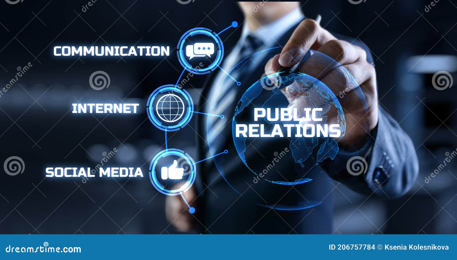 PR Public Relations Concept. Communication Advertising Marketing ...
